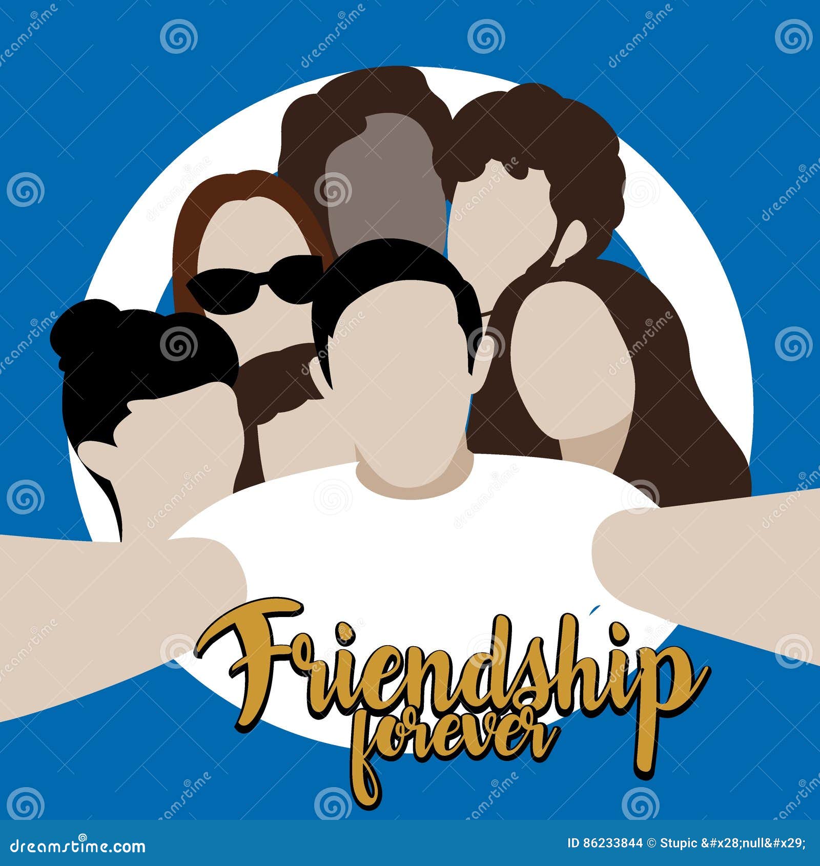 Friendship illustration stock illustration. Illustration of smile ...