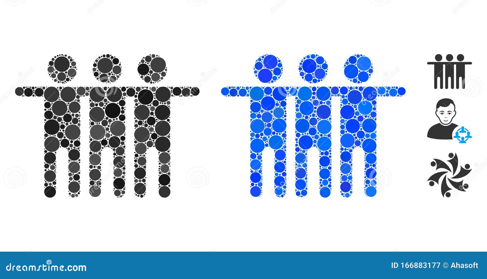 Familiarity With The Team Vector Icon. Team Work Concept Illustration ...