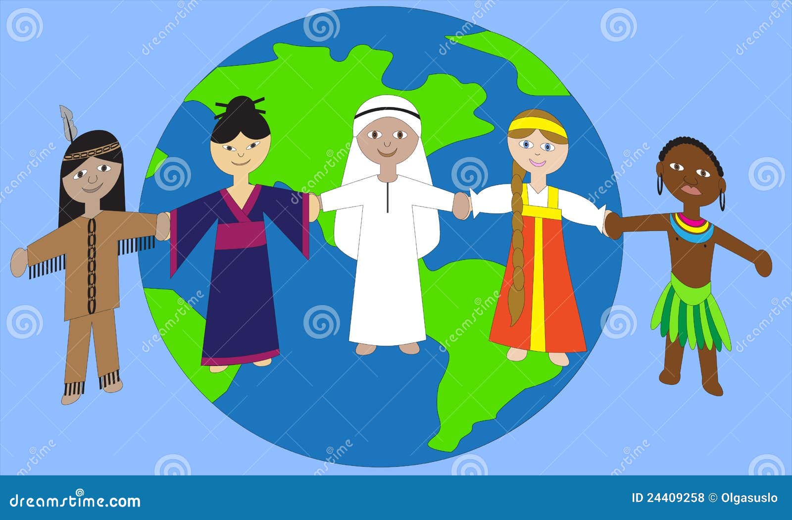 Friendship between the Peoples Stock Vector - Illustration of happiness ...