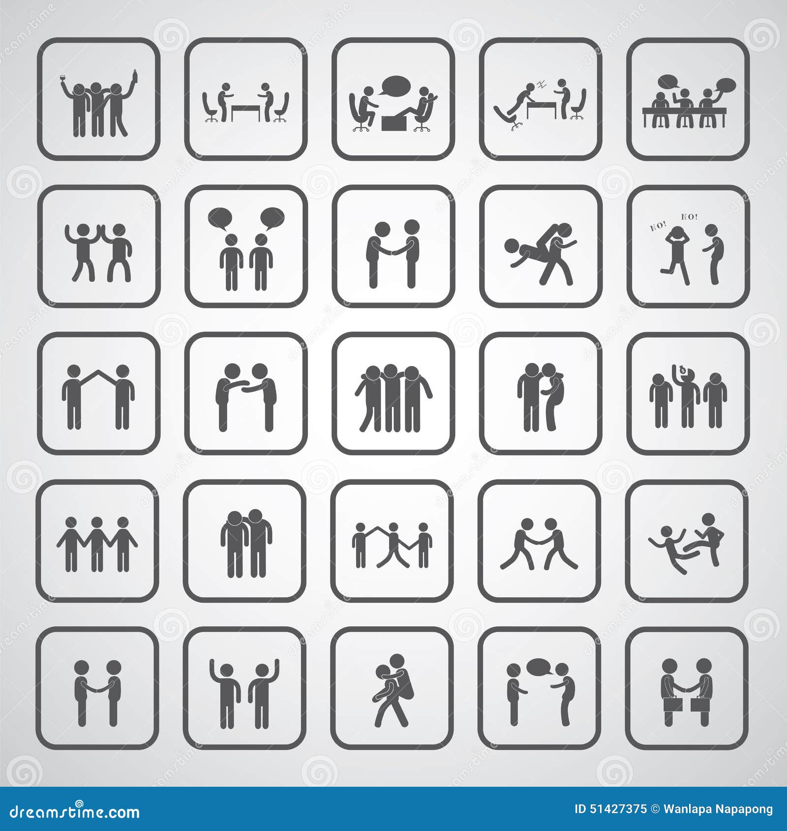 Friendship Symbol Set Cartoon Vector | CartoonDealer.com #51427375