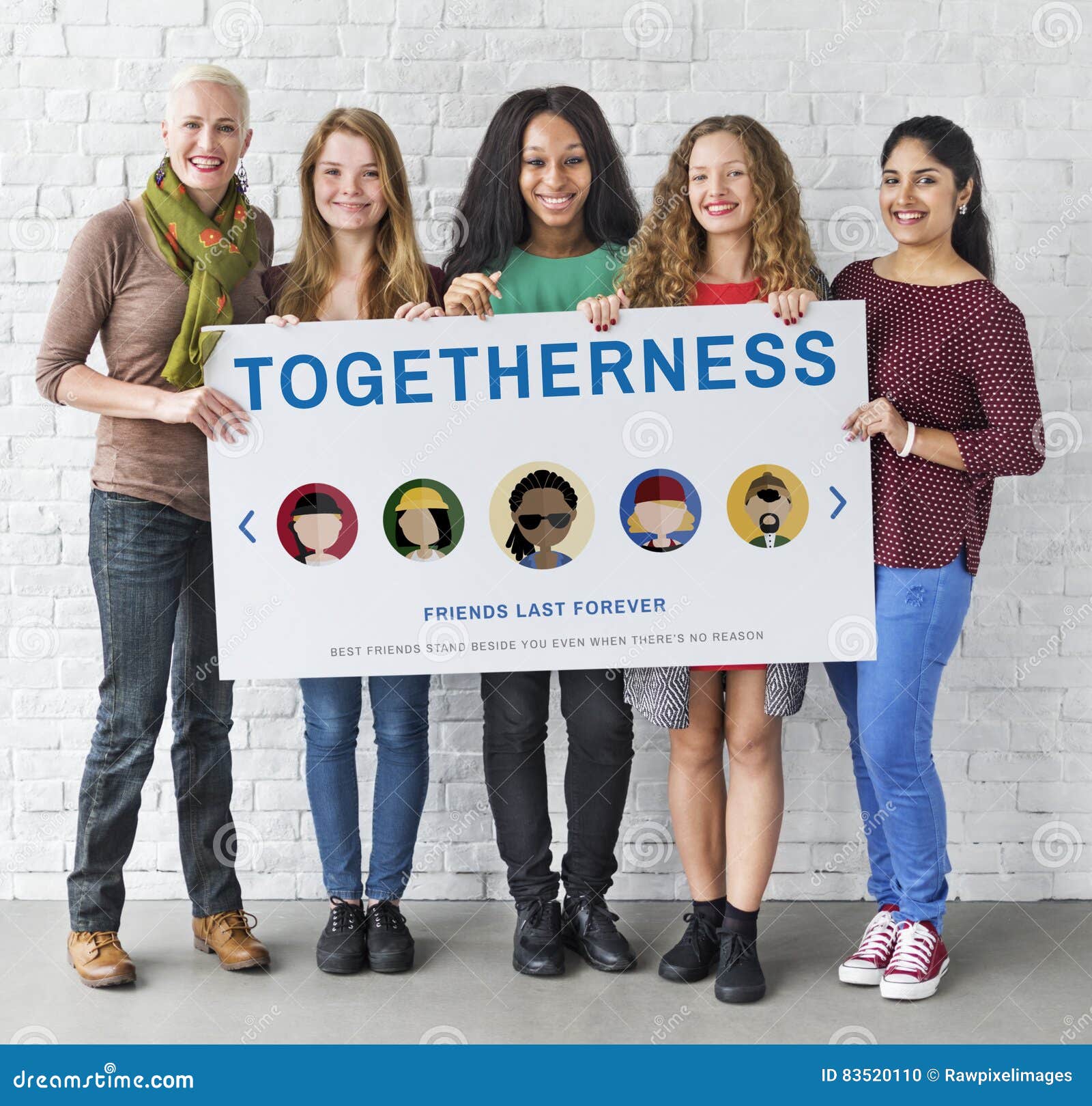 Friendship Togetherness Relationship Diversity People Concept Stock ...