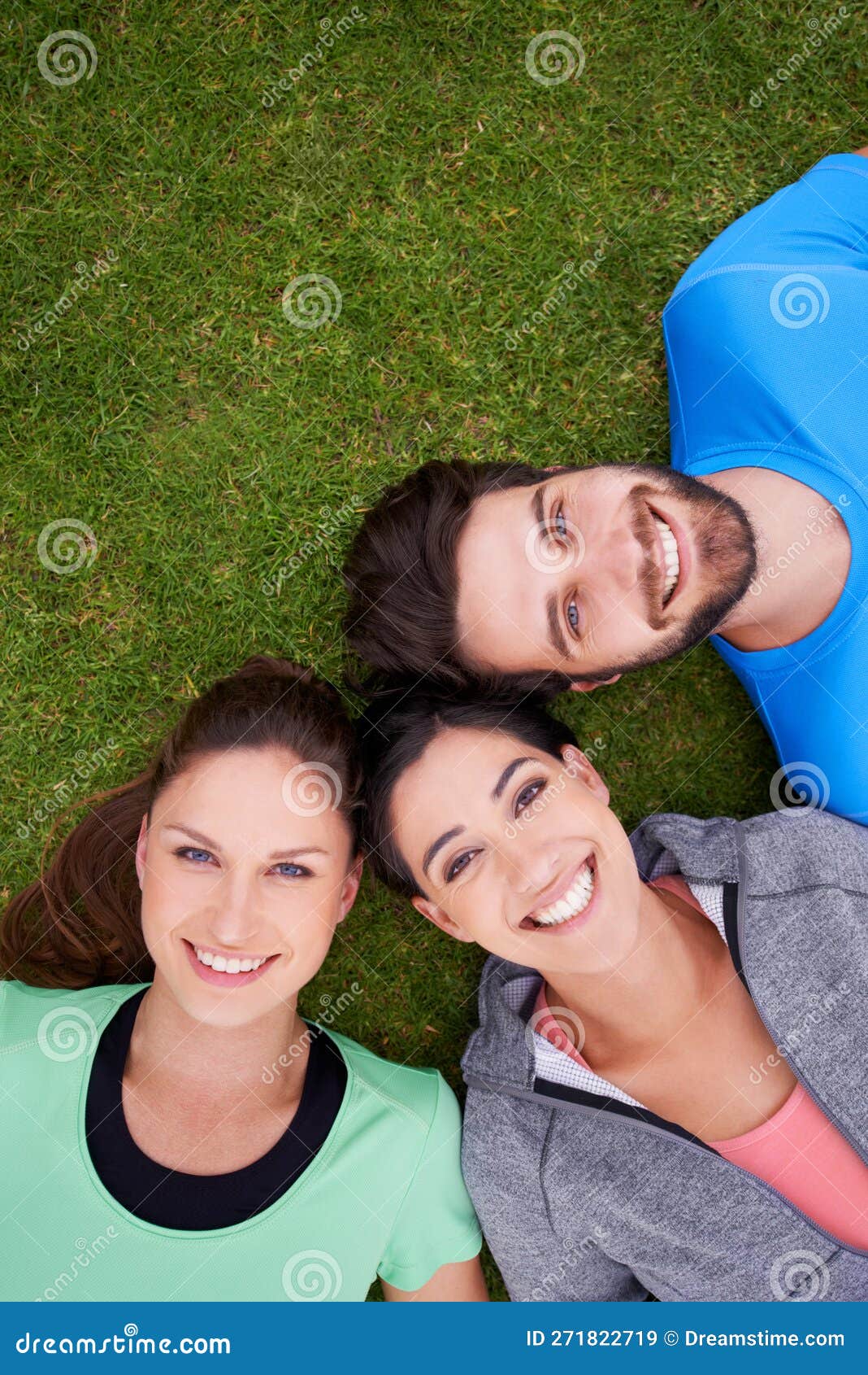 Friendship Trifecta. High Angle Shot of a Three Friends Lying Down on ... Friendship Trifecta. High Angle Shot of a Three Friends Lying Down on ...