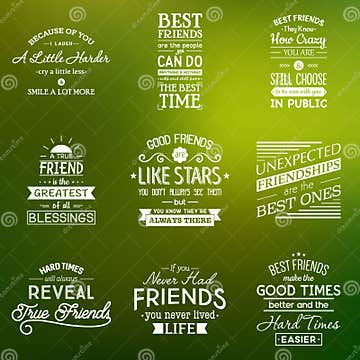 Friendship. Typography Quotes. Stock Vector - Illustration of ...