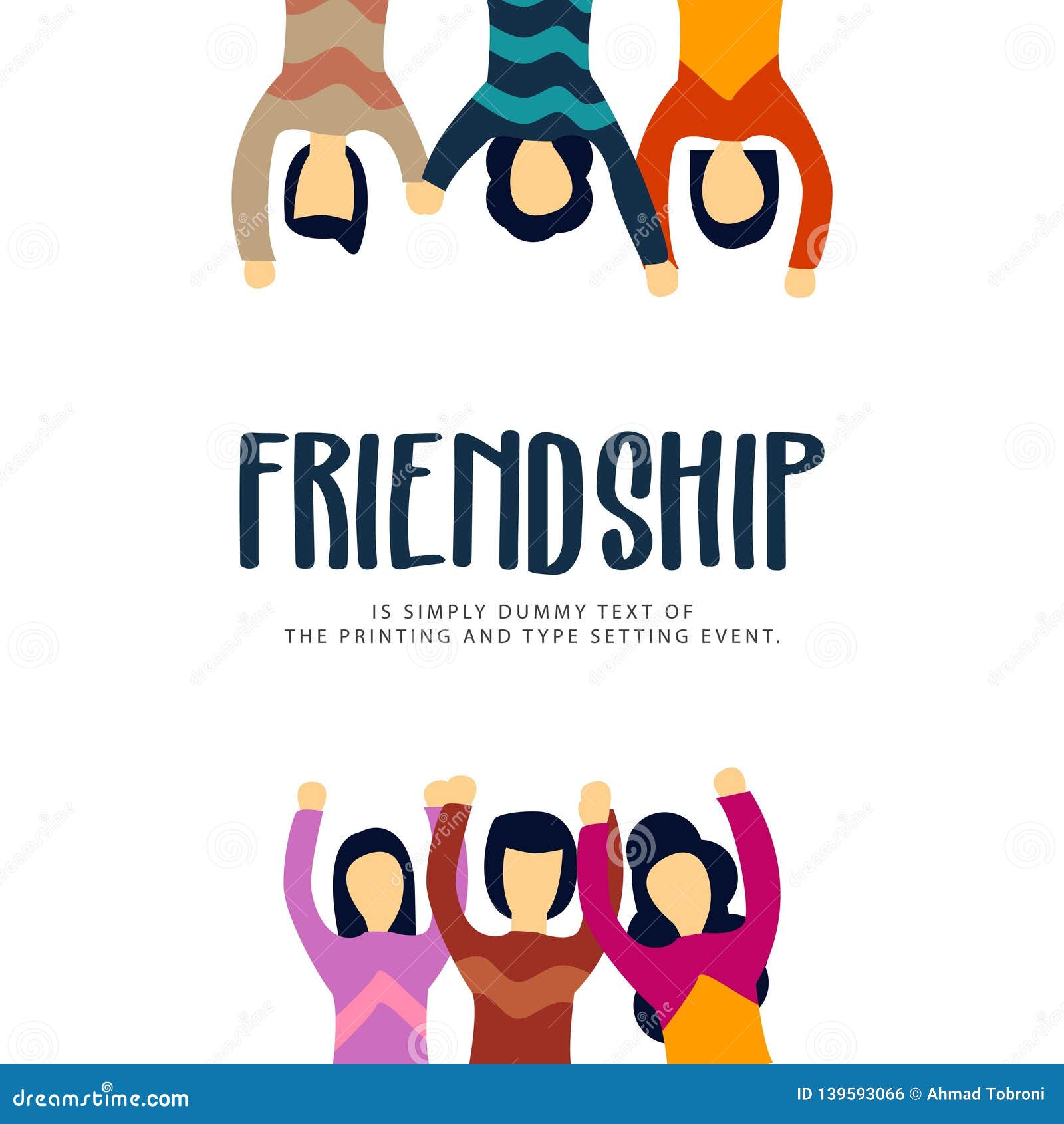 Friendship Vector Template Design Illustration Stock Vector ...