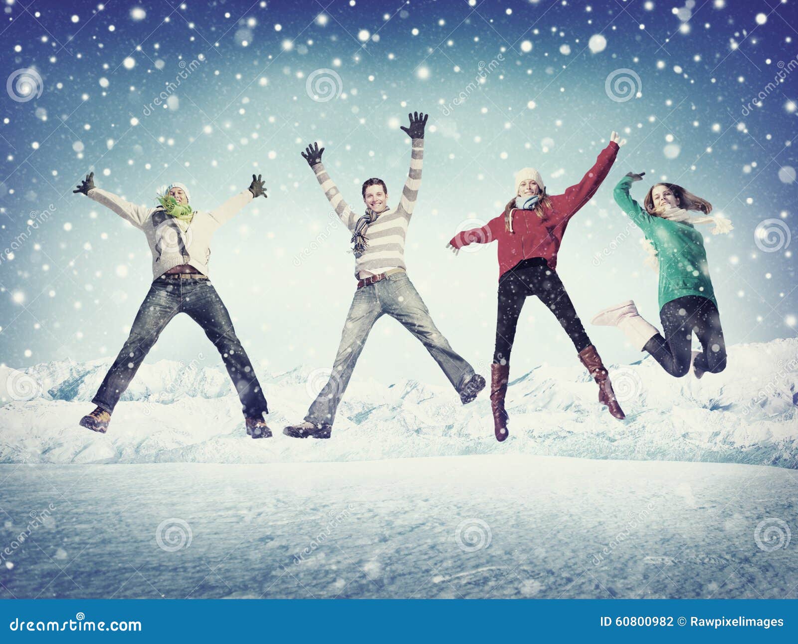 Friendship Winter Happiness Togetherness Concept Stock Photo - Image of ...