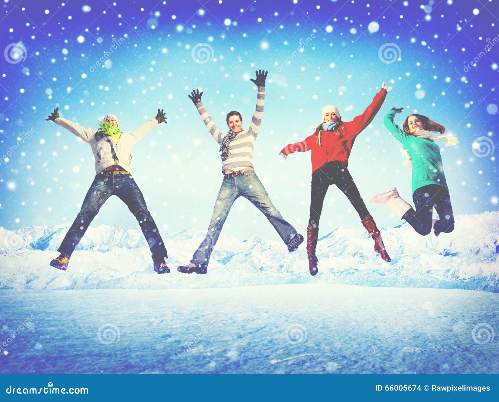 Friendship Winter Happiness Togetherness Concept Stock Photo - Image of ...
