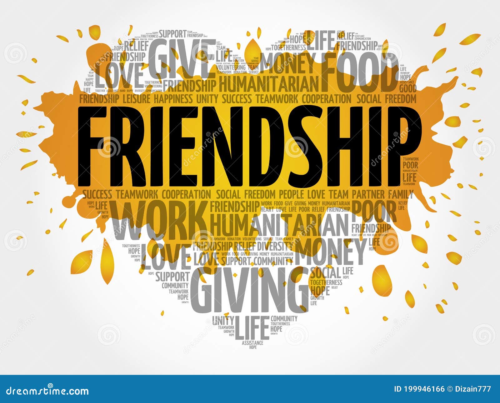 Friendship word cloud stock illustration. Illustration of joyful ...