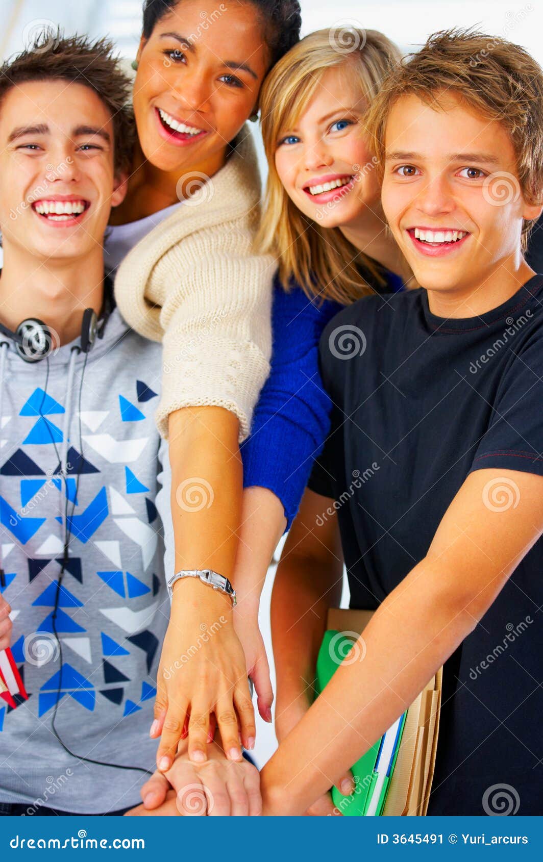 Friendship - Young Students. Stock Image - Image of casual, ethnic: 3645491