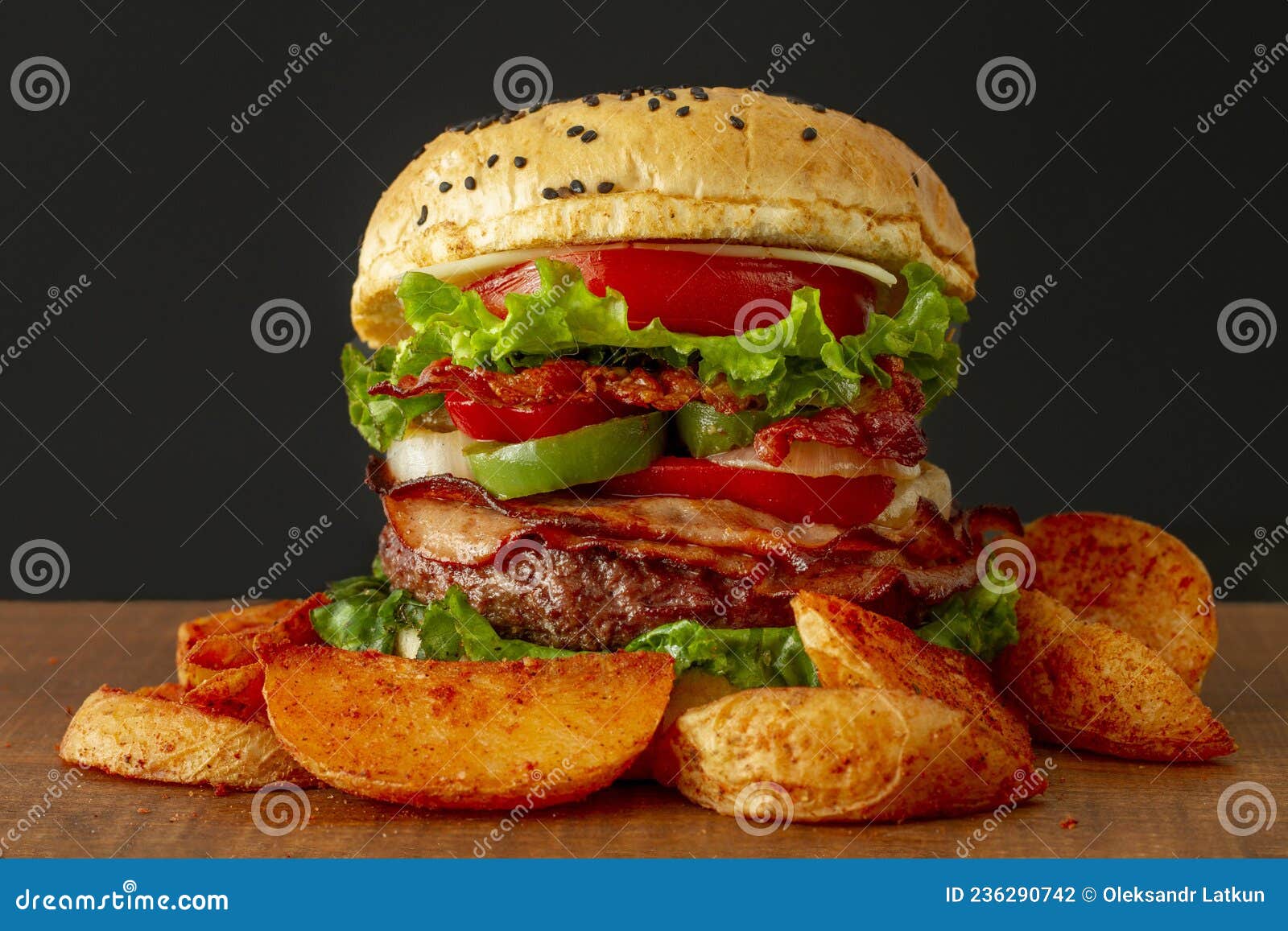 Fries Hamburger. High Quality Photo Stock Photo - Image of sandwich ...