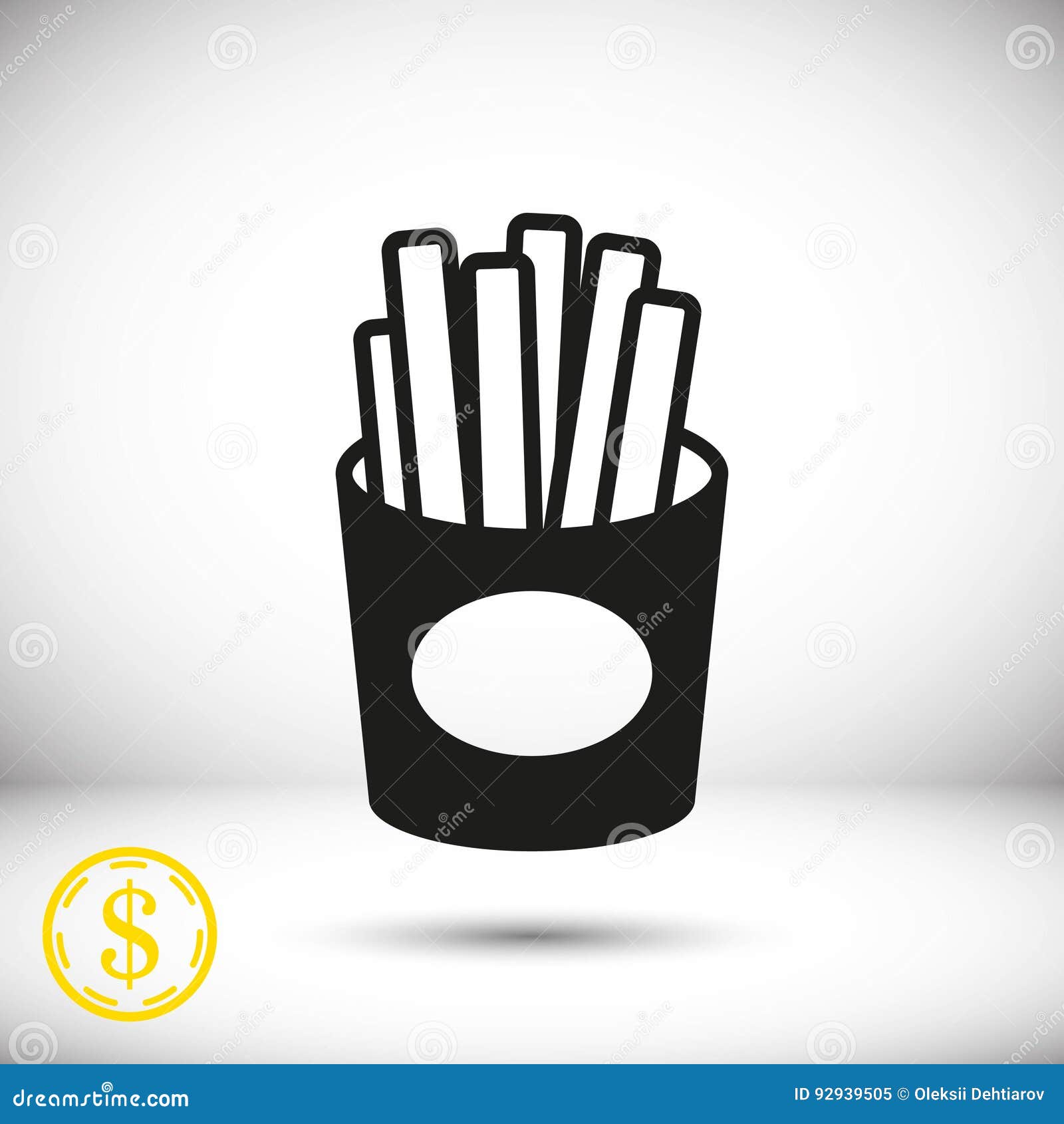 Fries Icon Stock Vector Illustration Flat Design Stock Vector ...