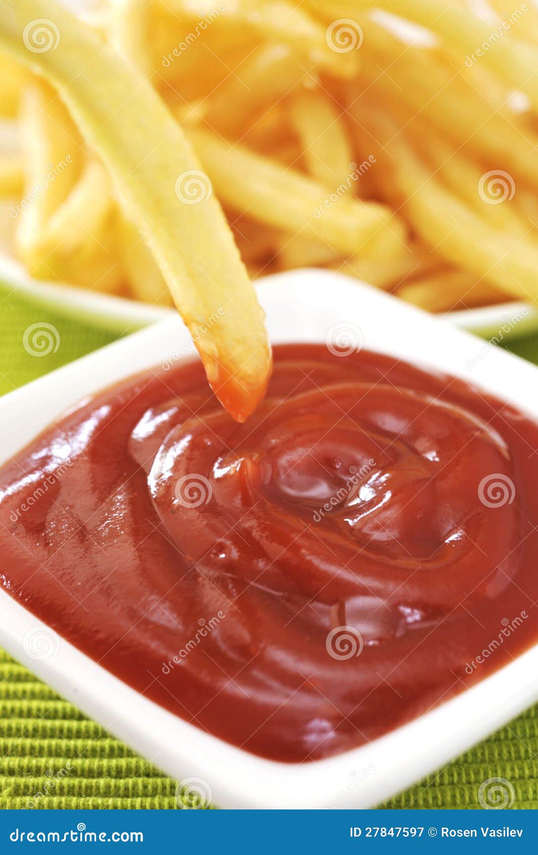 Fries and ketchup stock image. Image of cooking, color - 27847597
