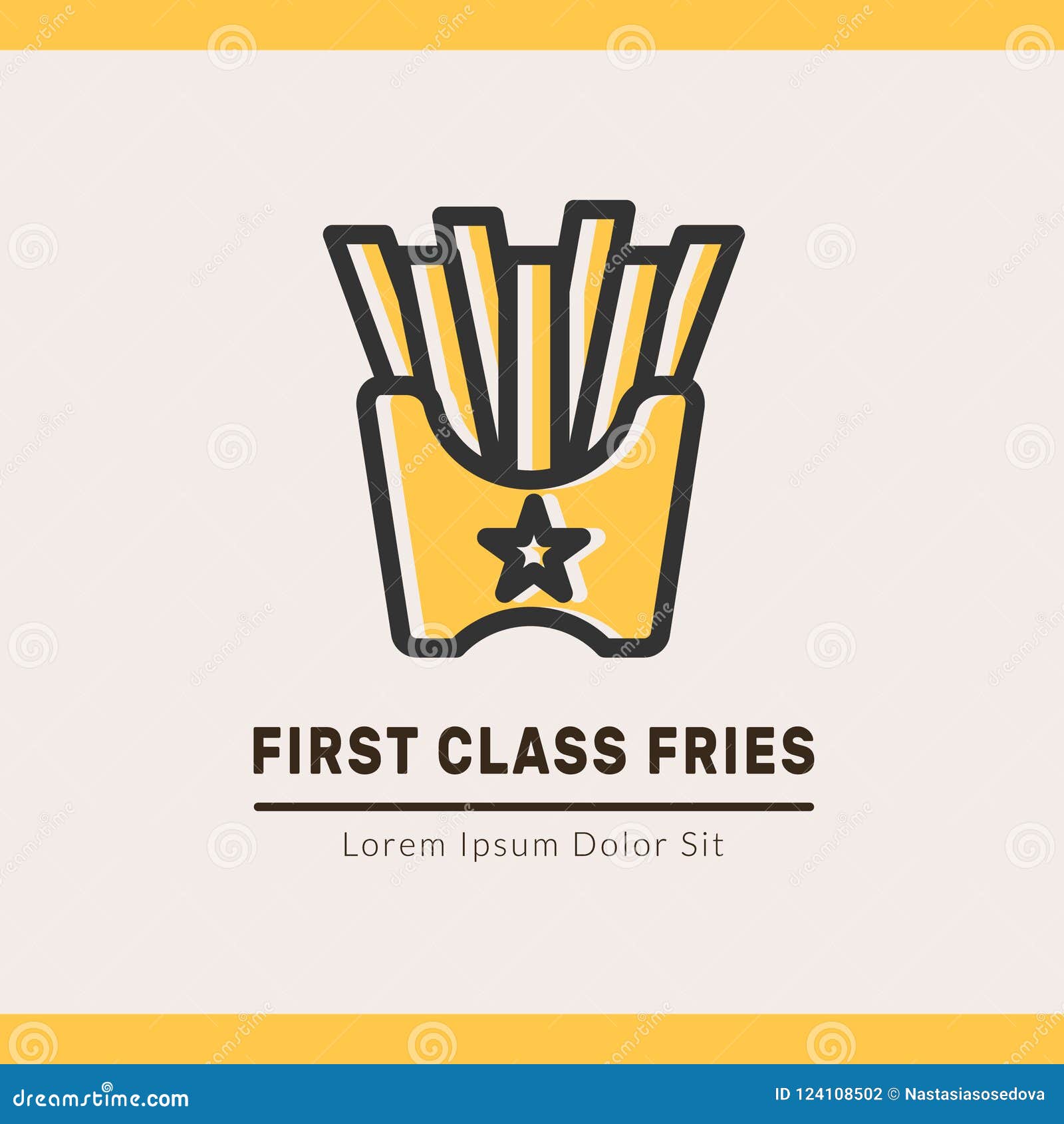 Fries logotype template stock vector. Illustration of flat - 124108502