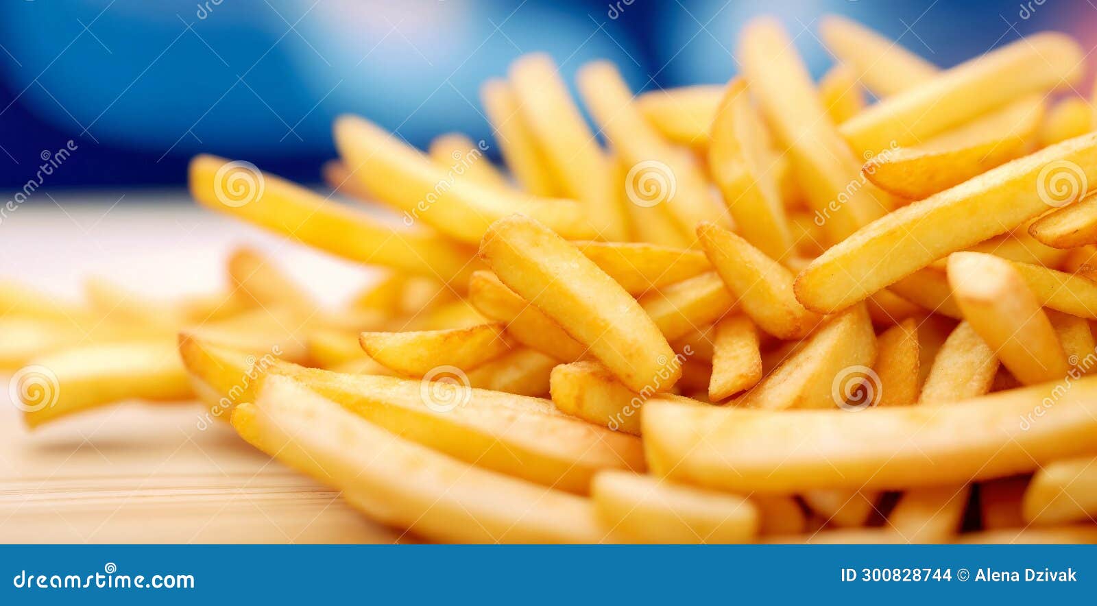 Fries, Themed Blurred Bokeh Background. Generative AI. Stock ...