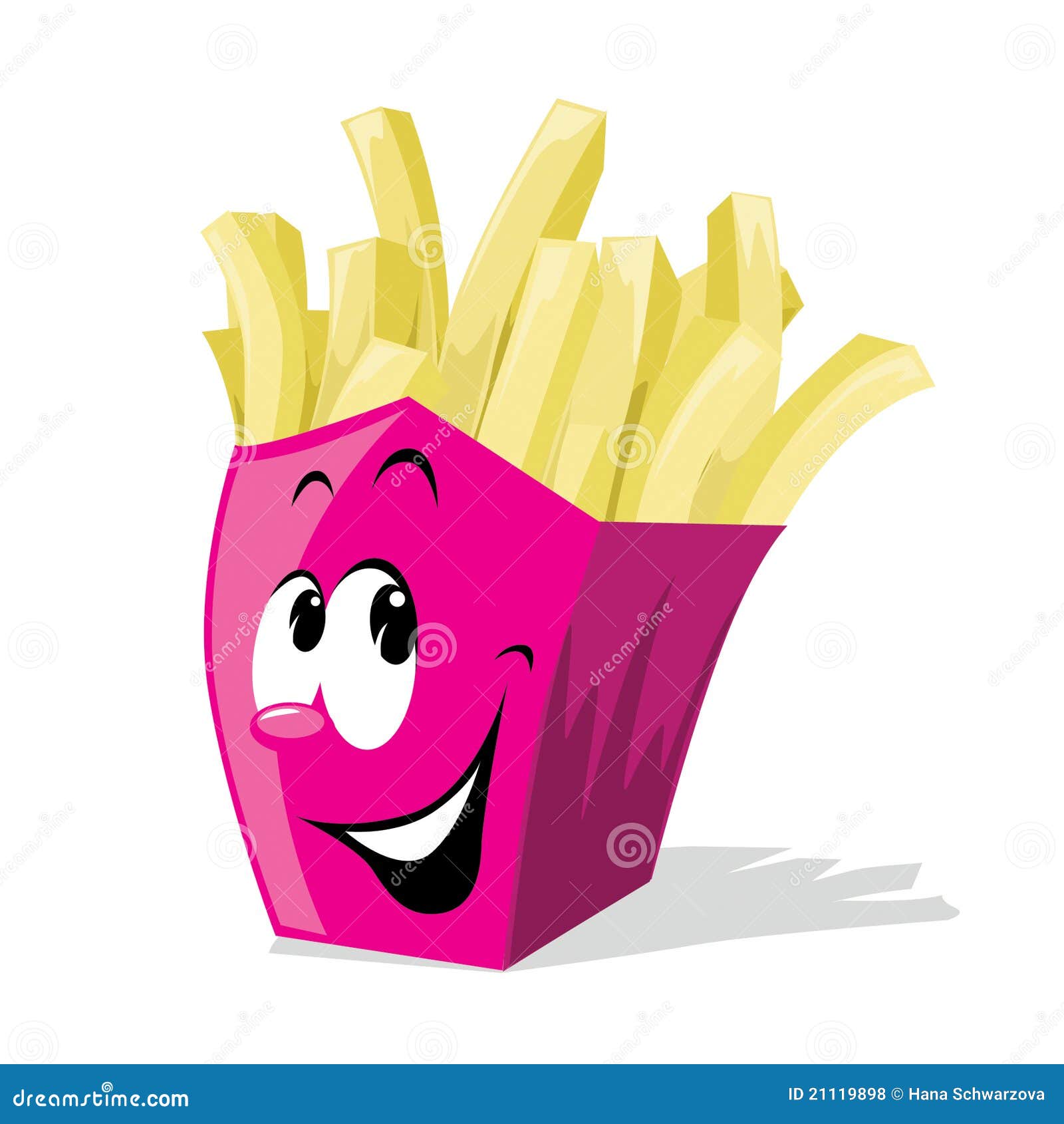 Frieten vector illustratie. Illustration of slecht, glimlach - 21119898