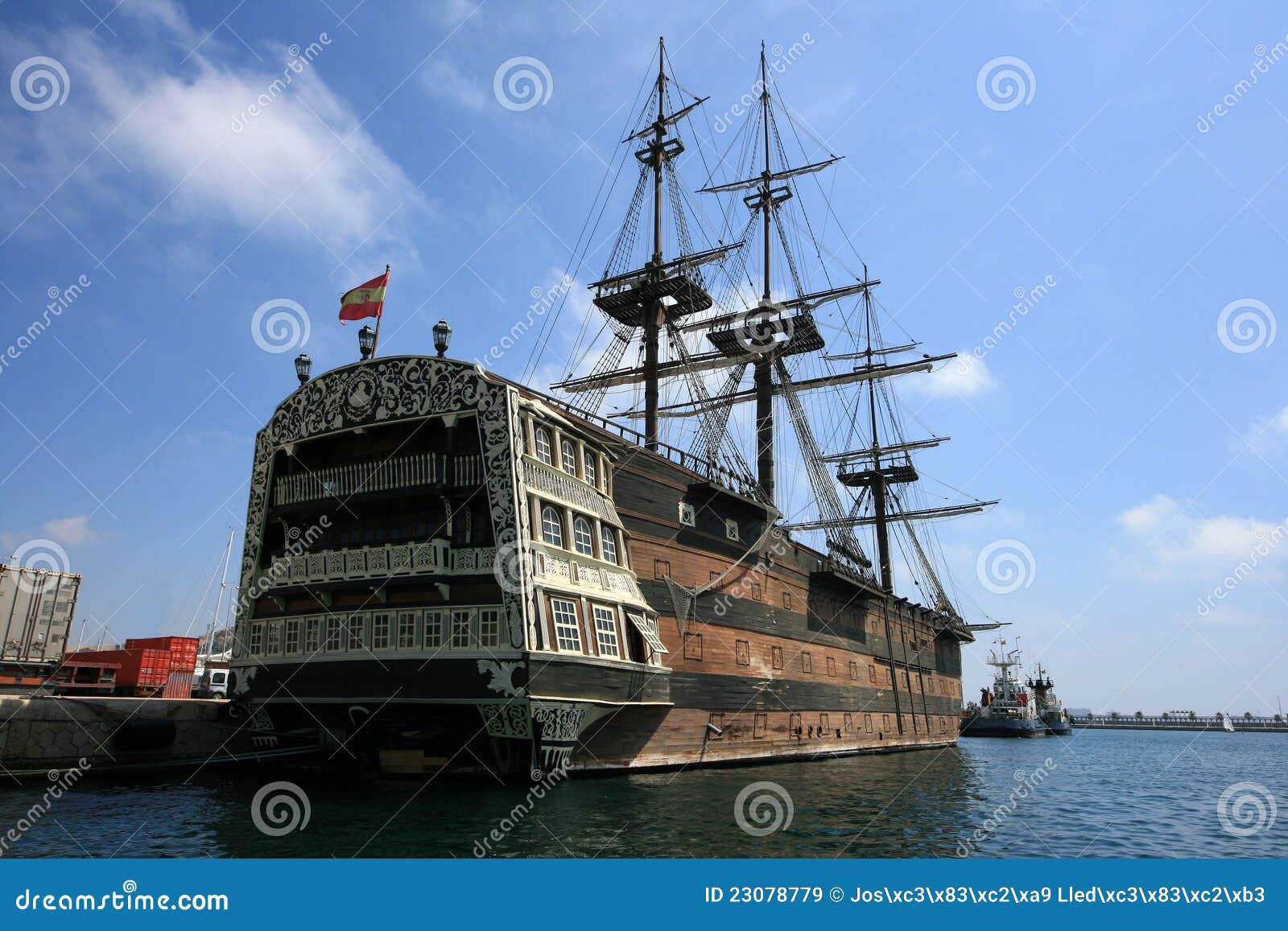 Frigate editorial stock image. Image of sail, alicante - 23078779