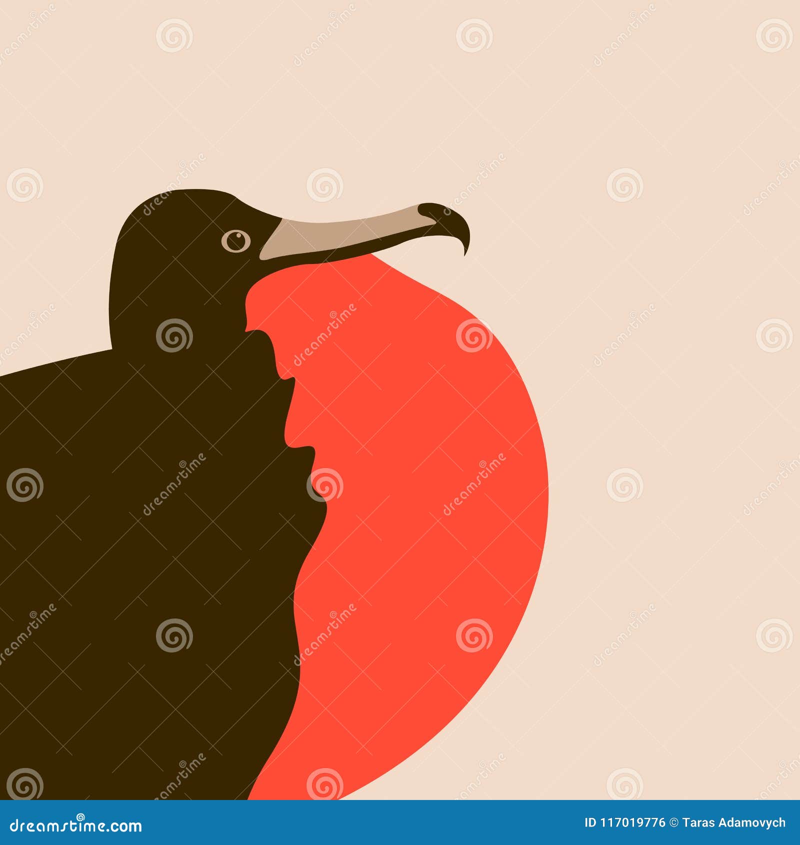 Frigate Bird Vector Illustration Flat Style Profile Stock Vector ...