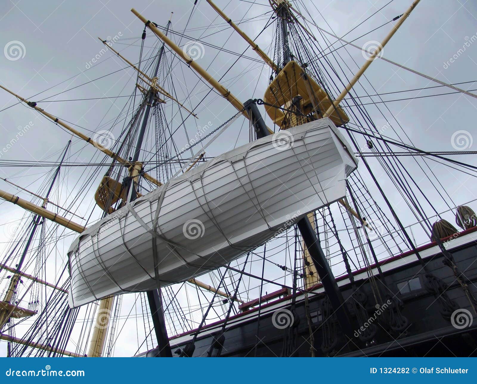 Frigate Jylland - 2 stock photo. Image of lifeboat, denmark - 1324282