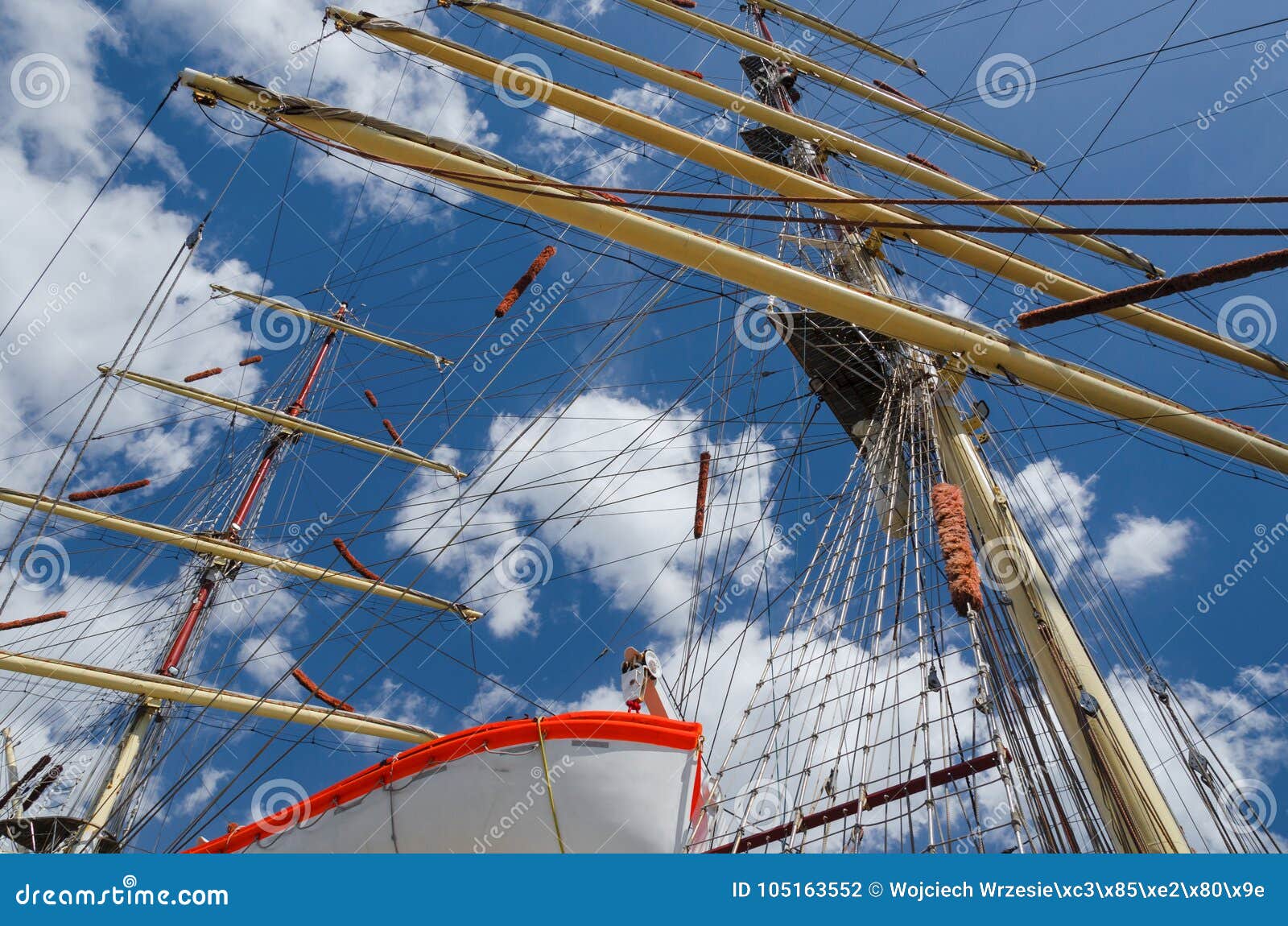 FRIGATE stock photo. Image of foremast, regatta, rigging - 105163552
