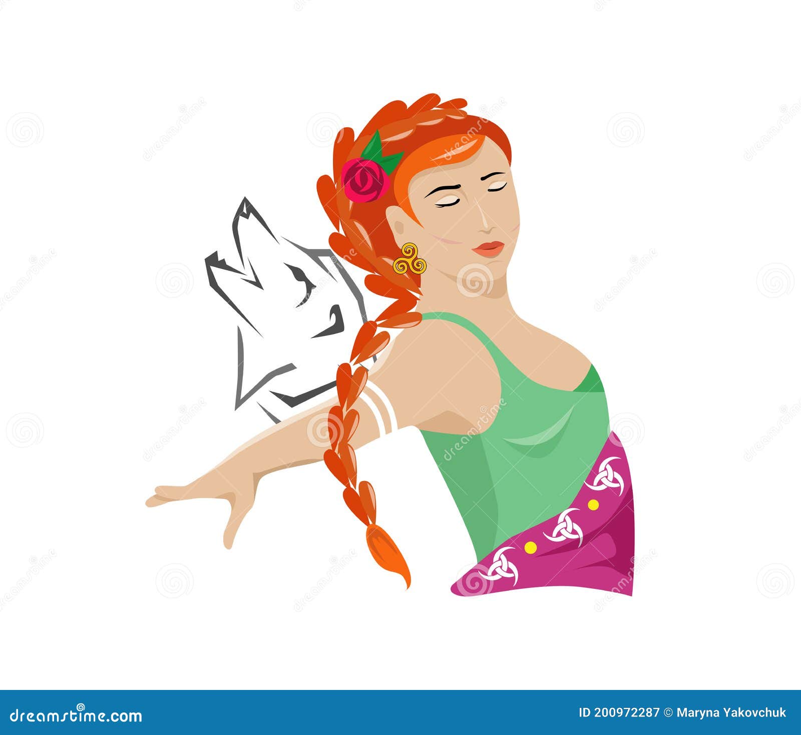 The Frigg Godness 3 stock vector. Illustration of freya - 200972287