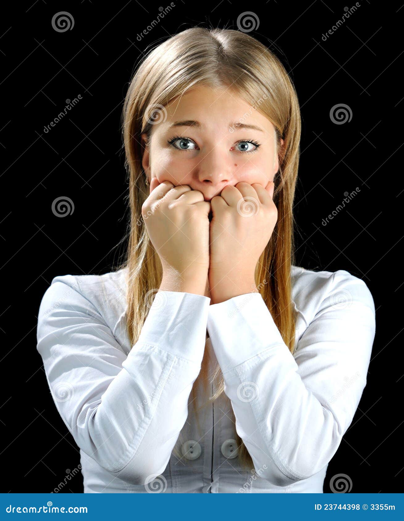 Fright. stock photo. Image of looking, shock, human, woman - 23744398