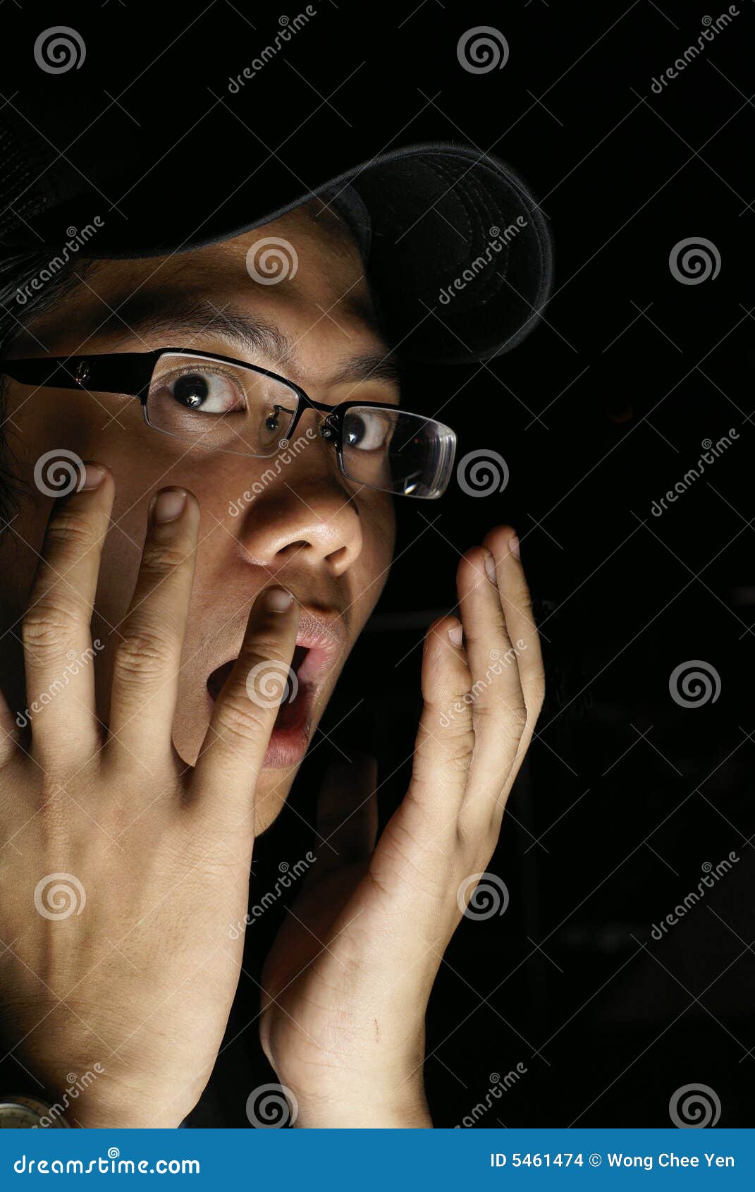 Frightened asian male stock photo. Image of afraid, frightened - 5461474