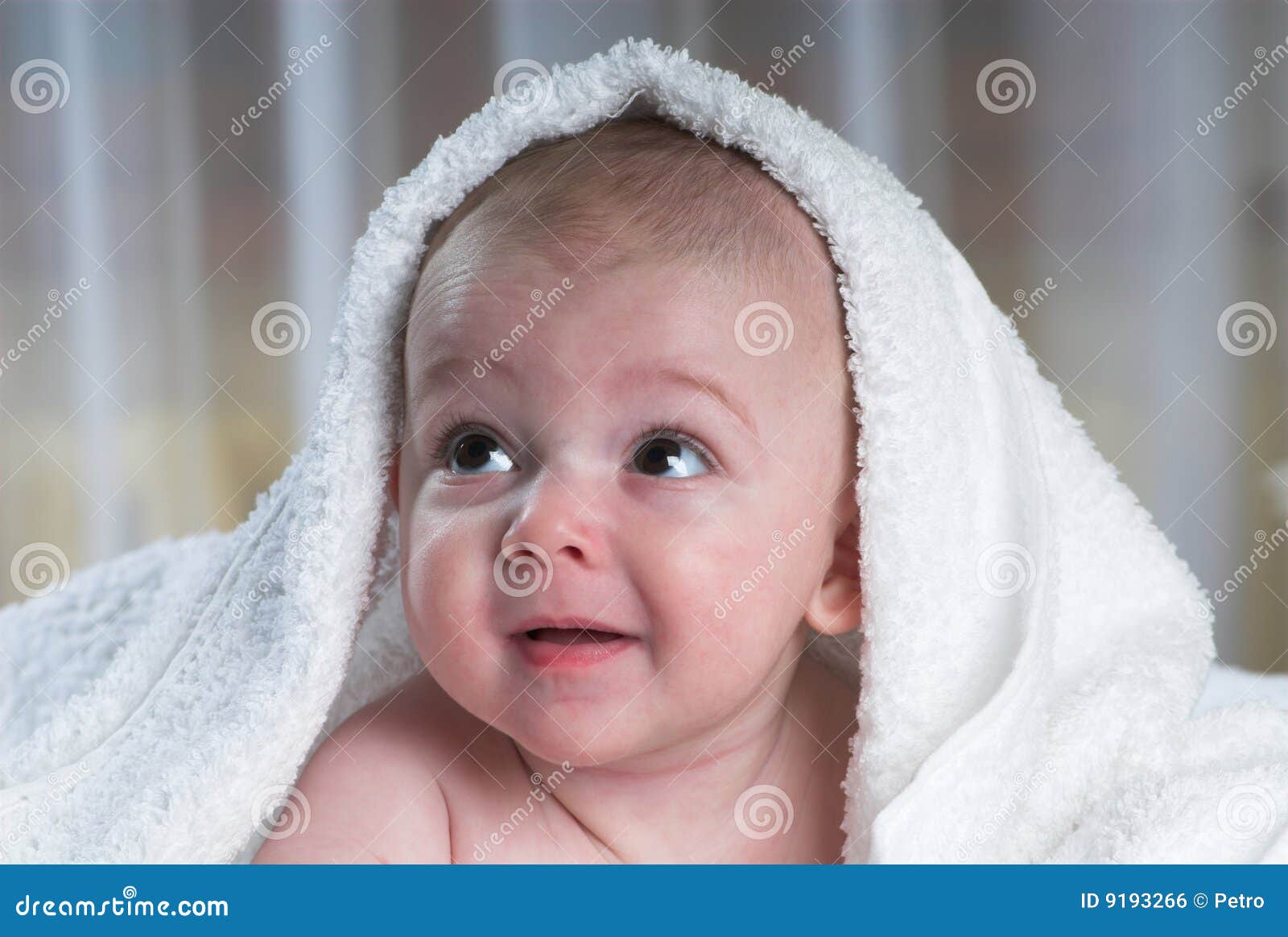 Frightened baby stock photo. Image of infant, cheerful - 9193266