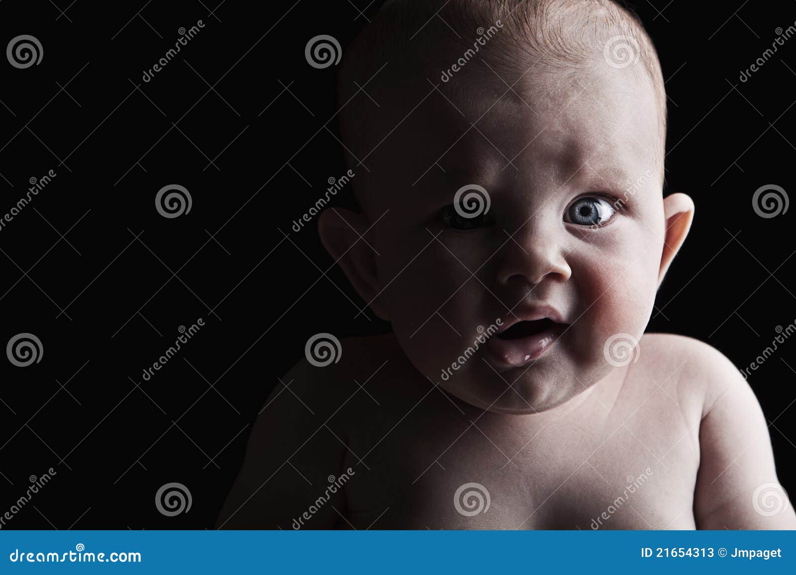 Frightened Baby Girl stock image. Image of eyes, worry - 21654313
