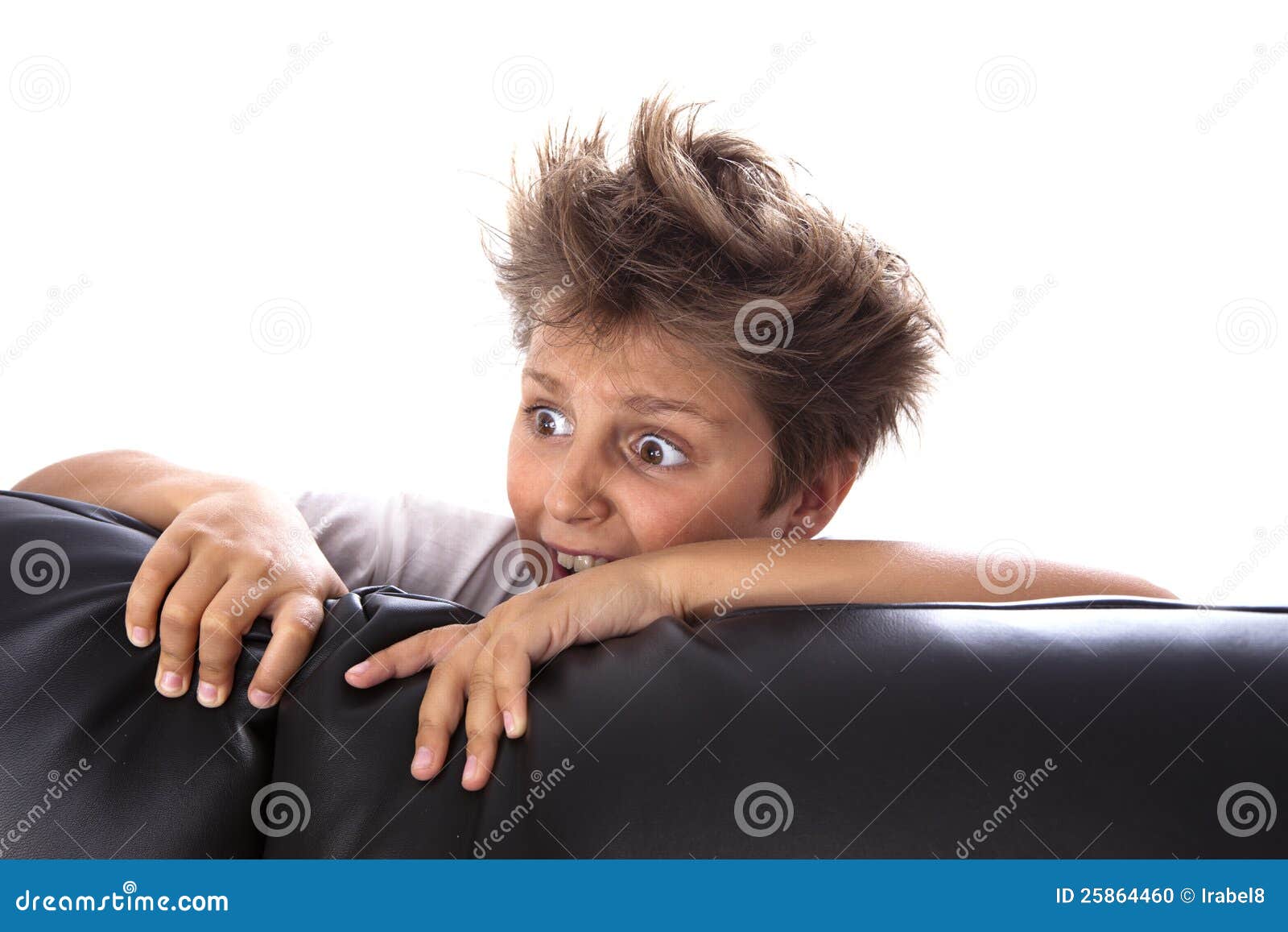 Frightened boy stock photo. Image of copy, copyspace - 25864460