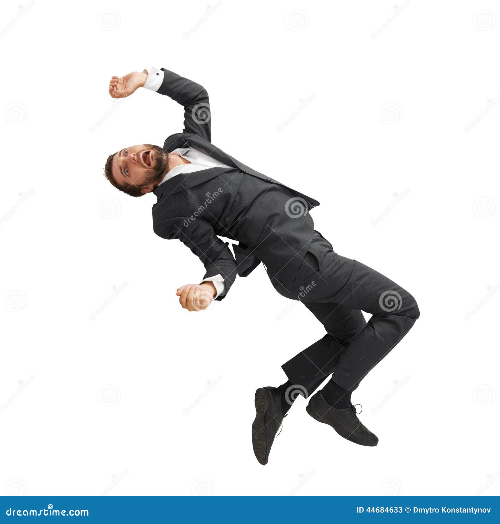 Frightened Businessman Falling Down Stock Photo - Image: 44684633