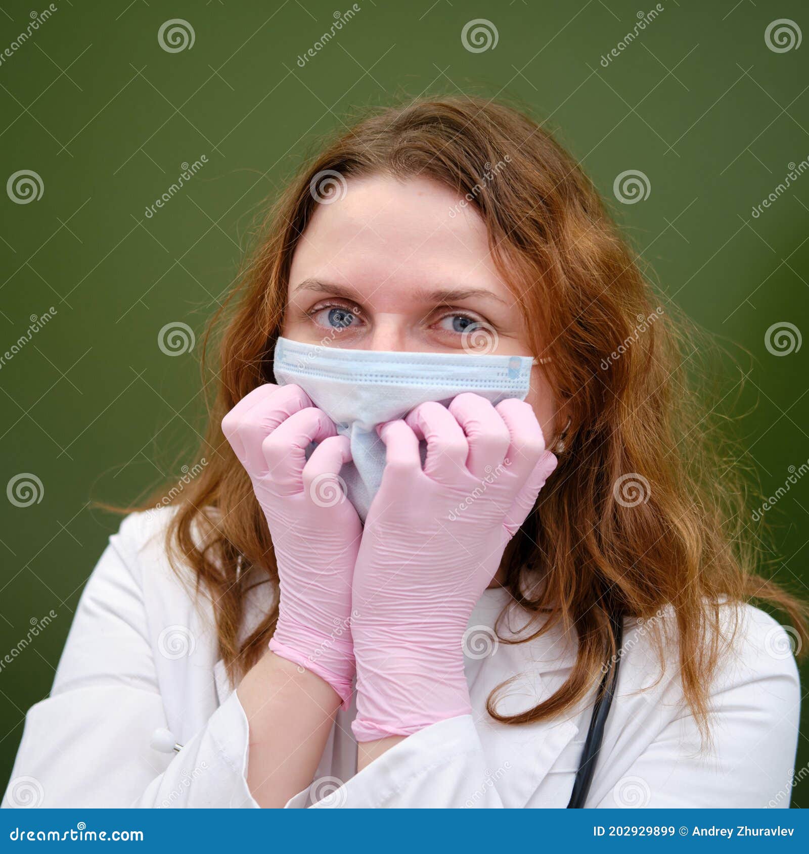 Frightened Doctor in Medical Mask at School Blackboard. the Problem ...