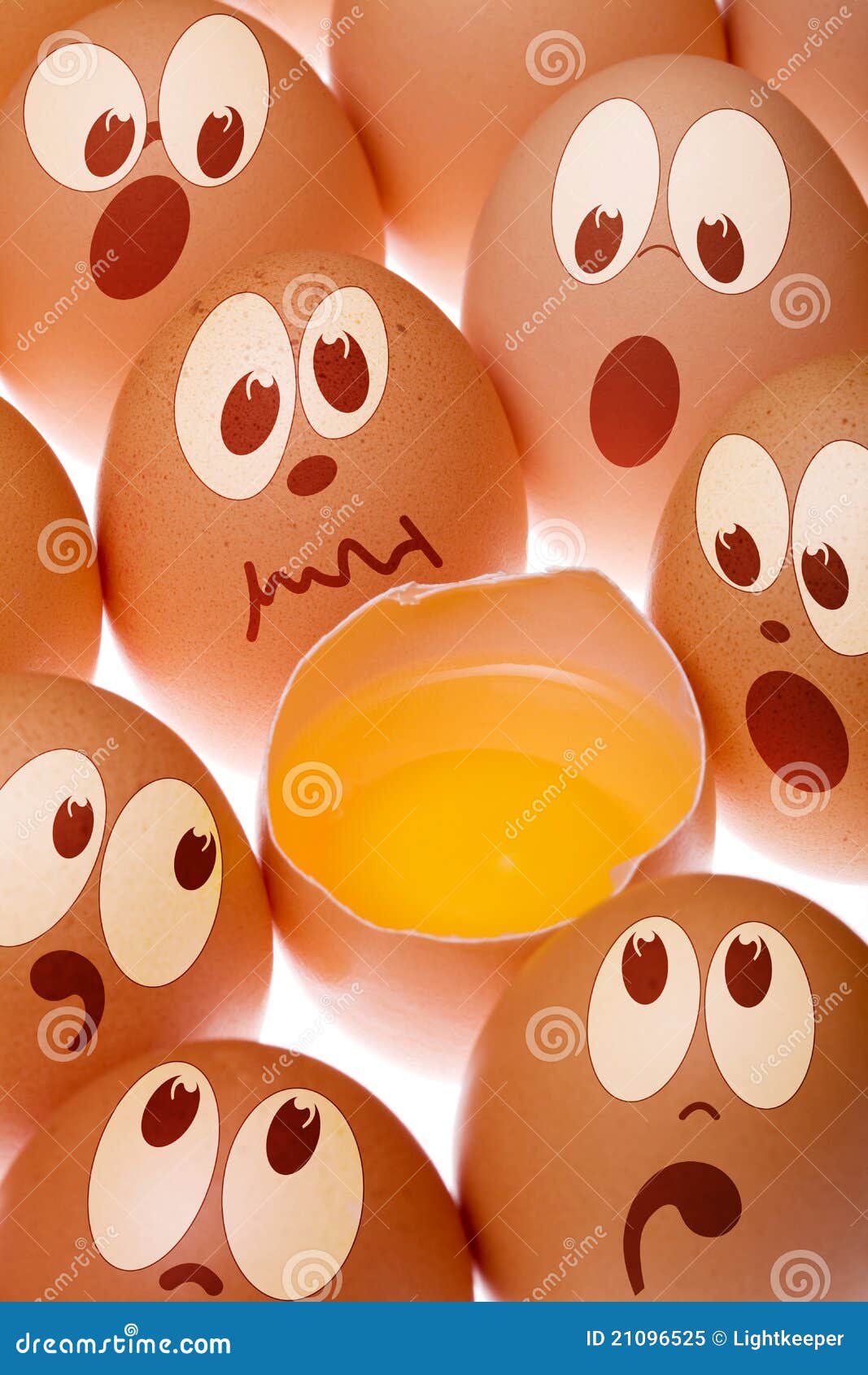 Frightened Eggs - Horror Concept Stock Image - Image of panic, despair ...