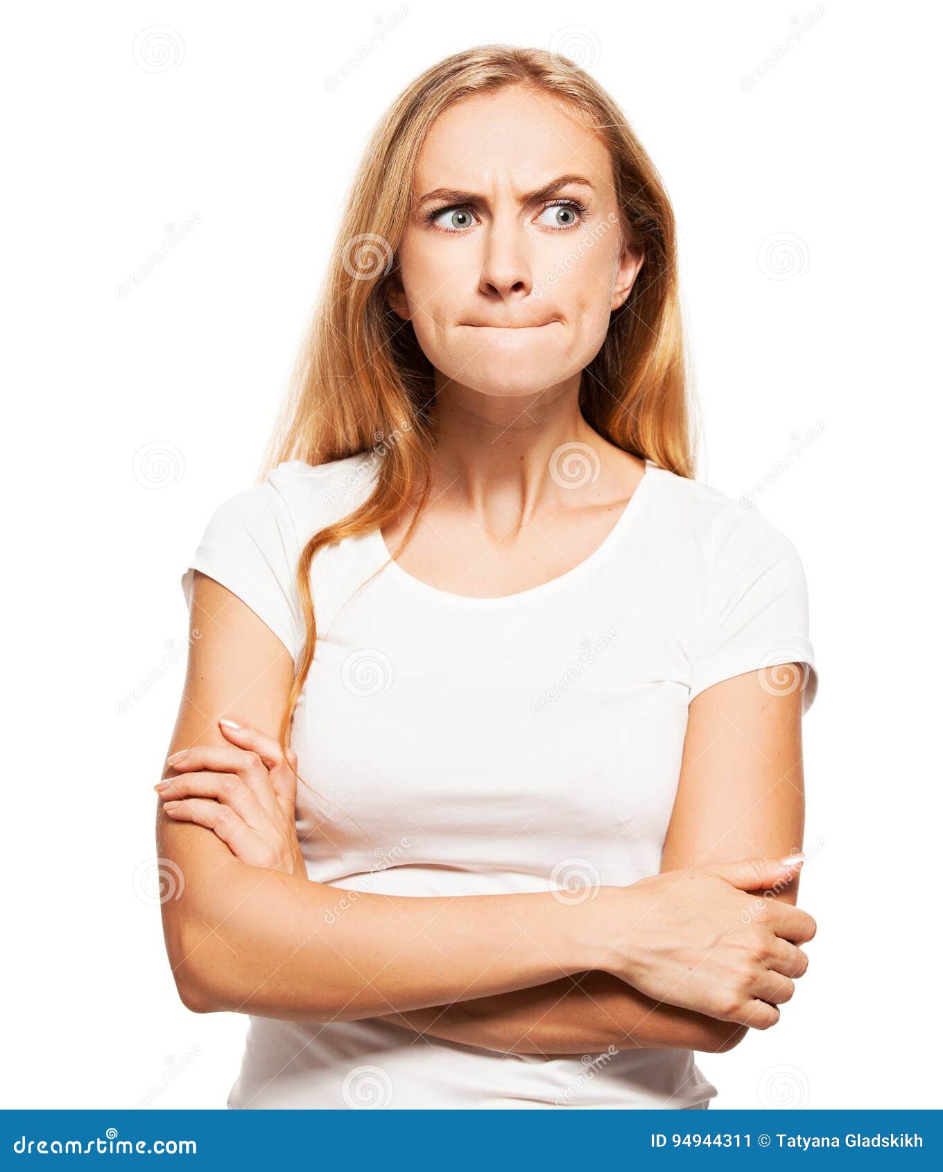 Frightened female stock image. Image of person, portrait - 94944311