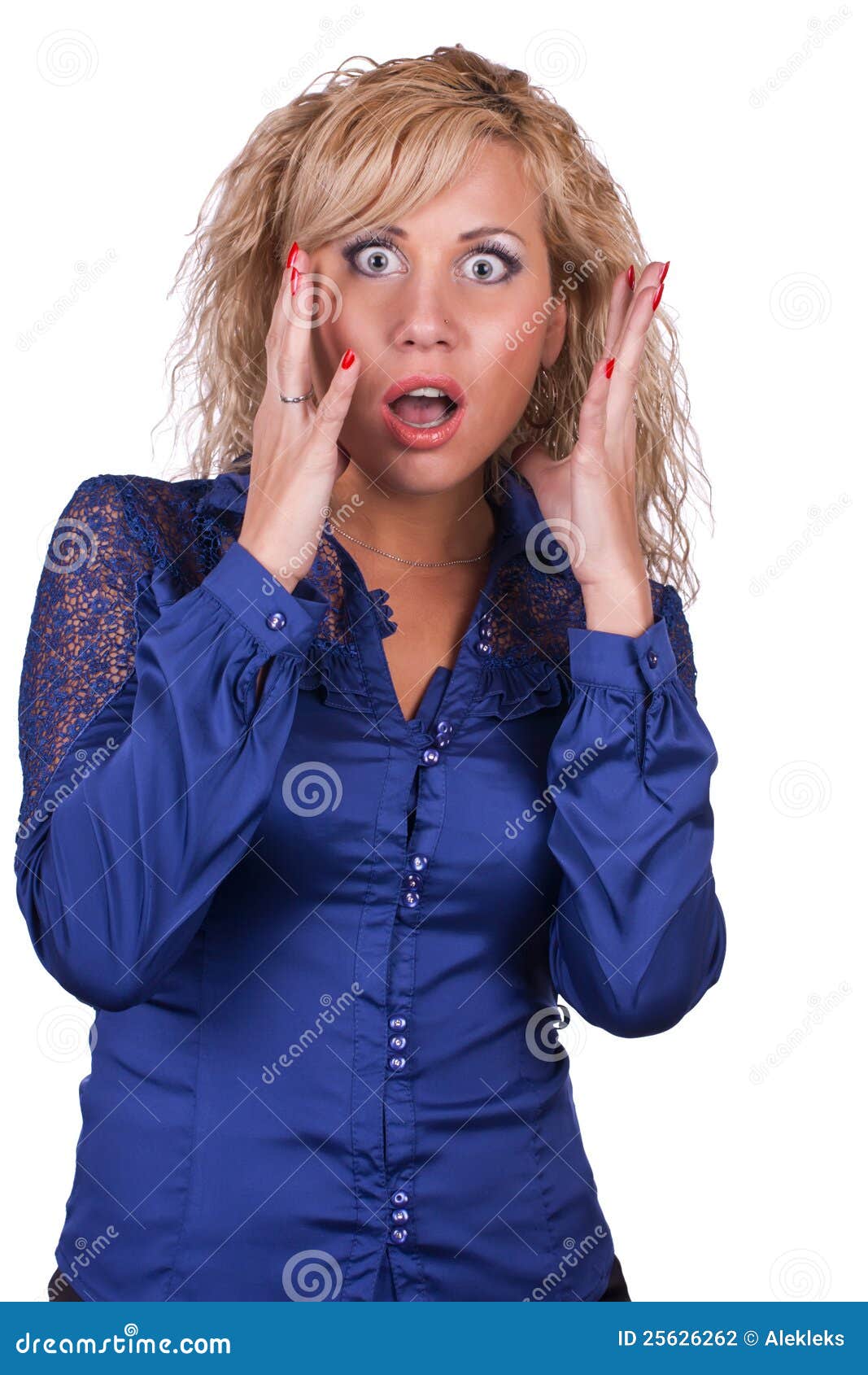 The frightened girl stock photo. Image of parody, open - 25626262