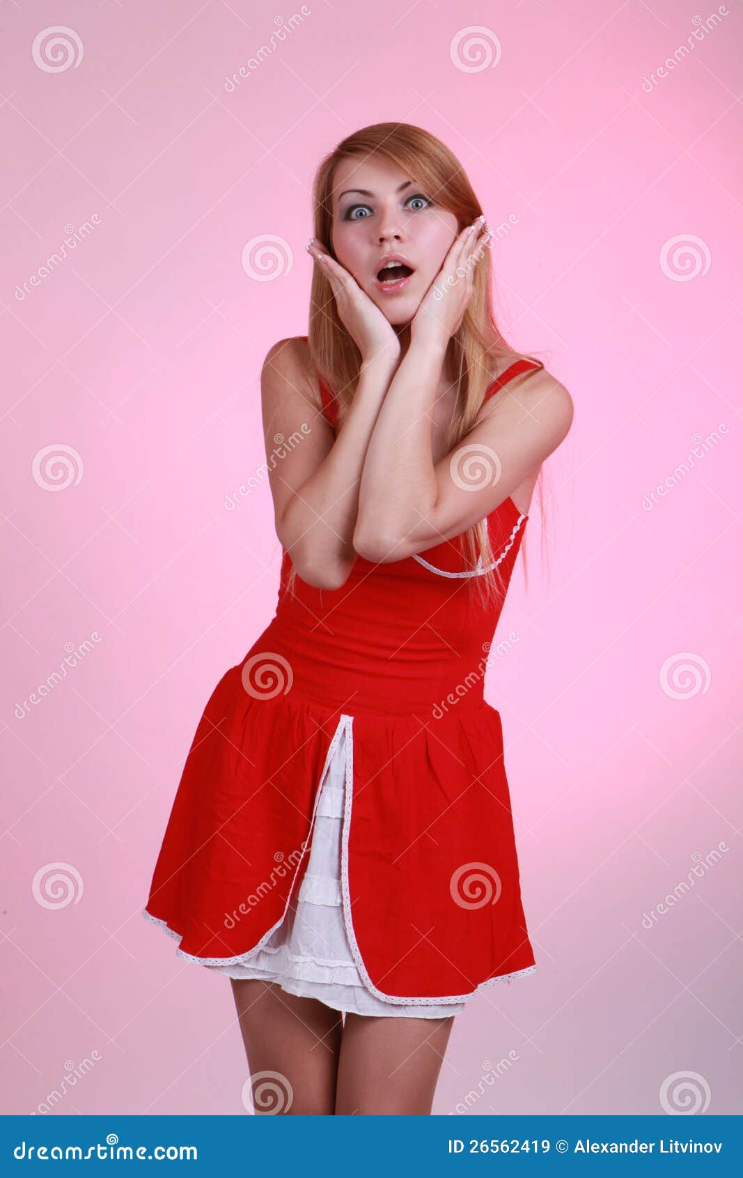 The frightened girl stock image. Image of fear, girl - 26562419