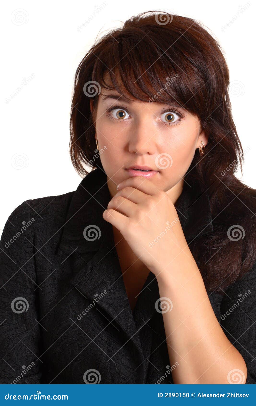 Frightened girl stock photo. Image of good, portraits - 2890150