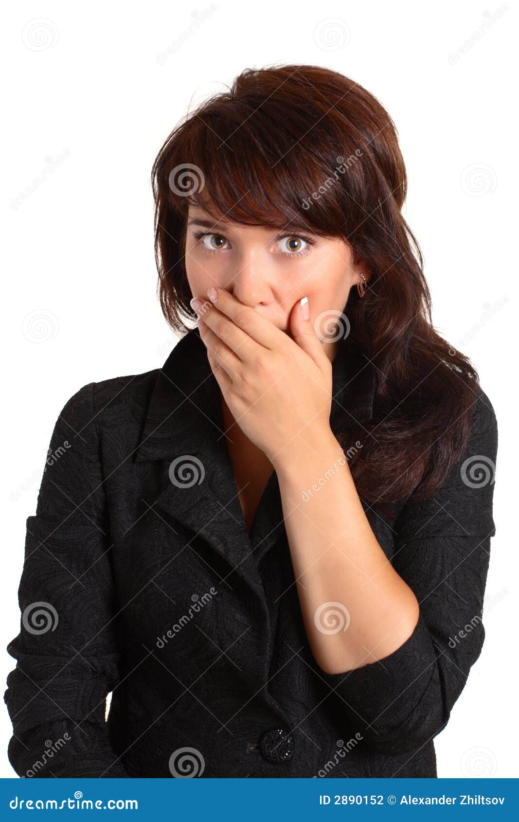 Frightened girl stock photo. Image of expression, portraits - 2890152