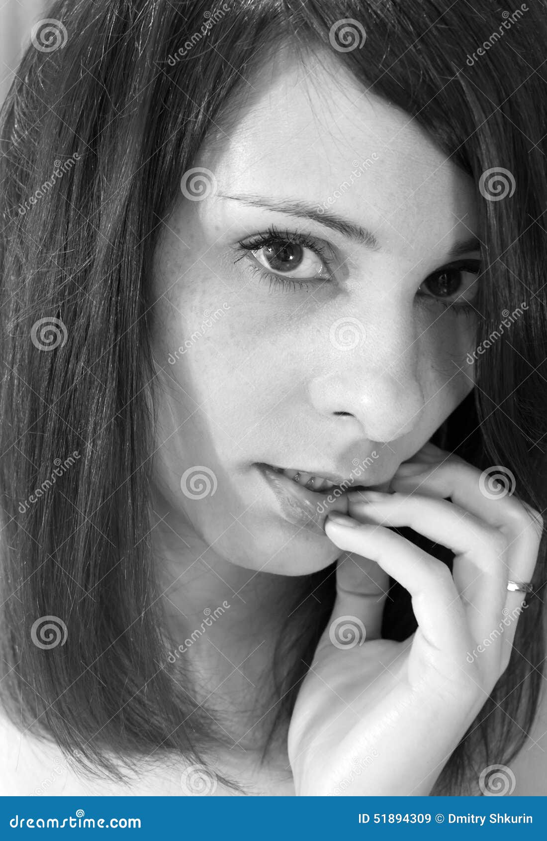 Frightened girl stock image. Image of face, makeup, girl - 51894309