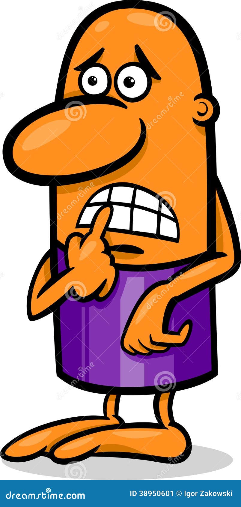 Frightened Guy Cartoon Illustration Stock Vector - Illustration of ...