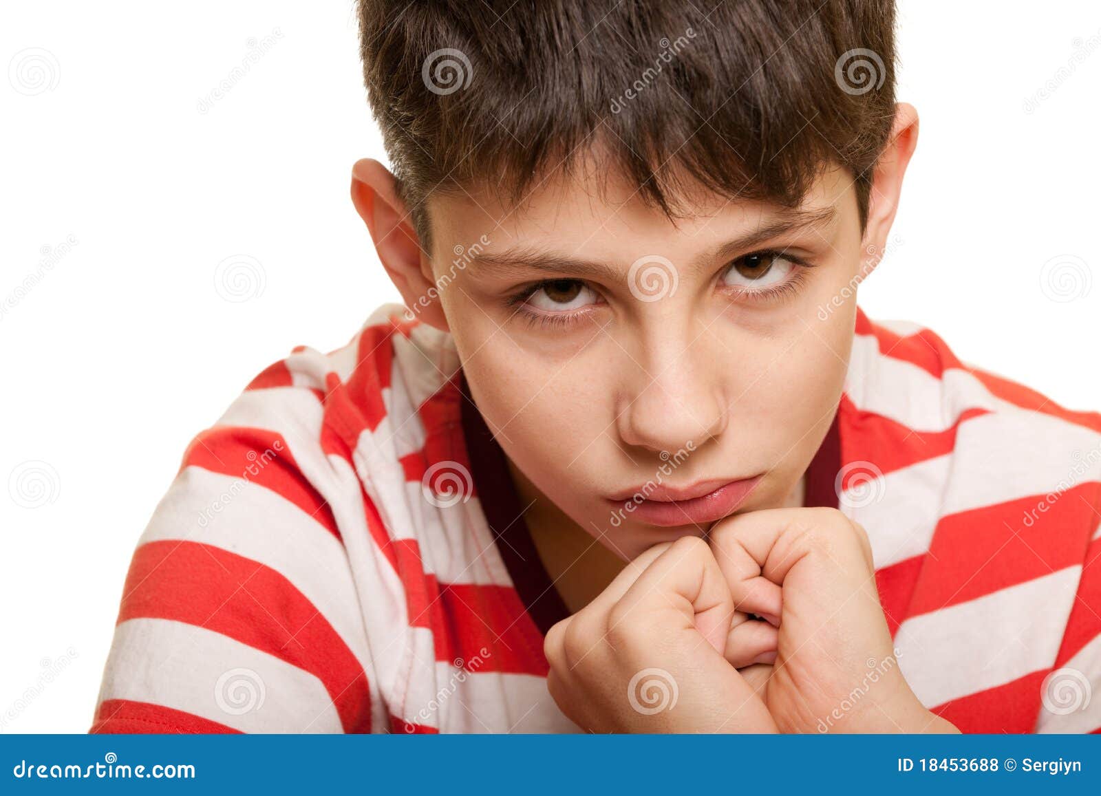 Frightened kid stock photo. Image of alone, head, face - 18453688