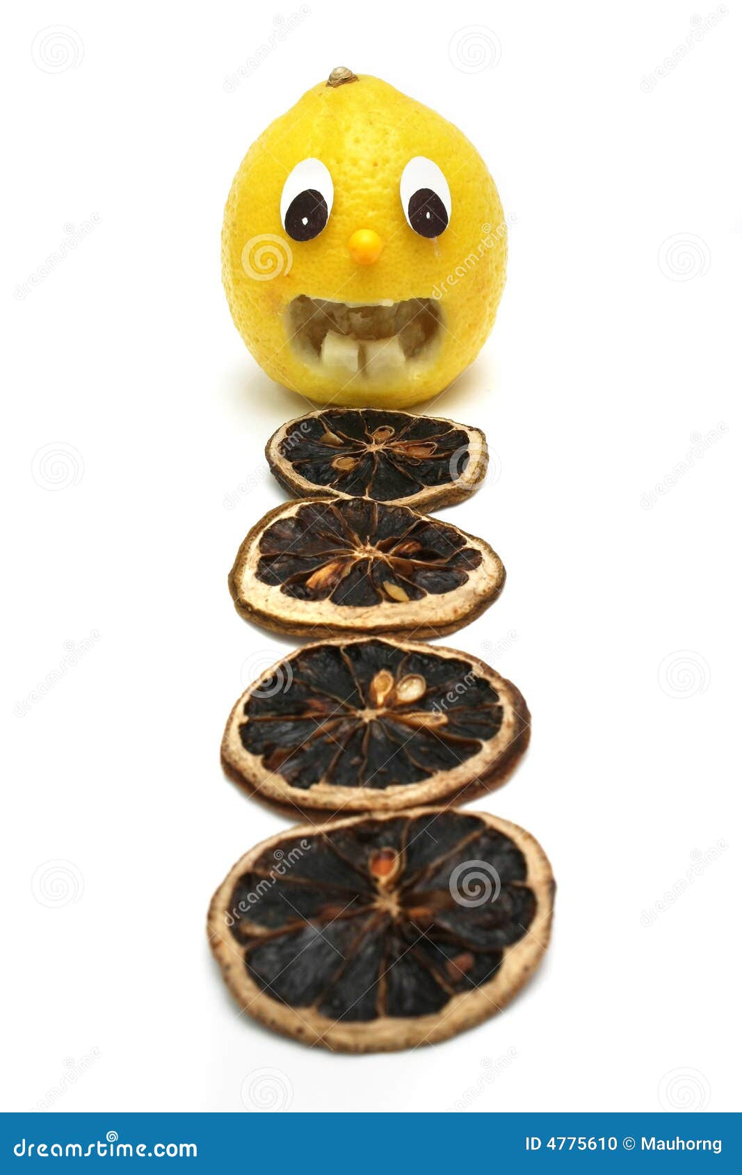 Frightened Lemon stock photo. Image of background, dressing - 4775610
