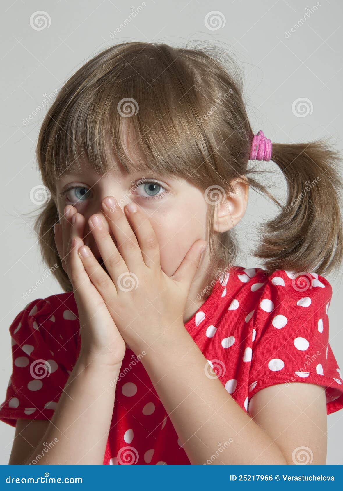Frightened little girl stock photo. Image of little, surprise - 25217966