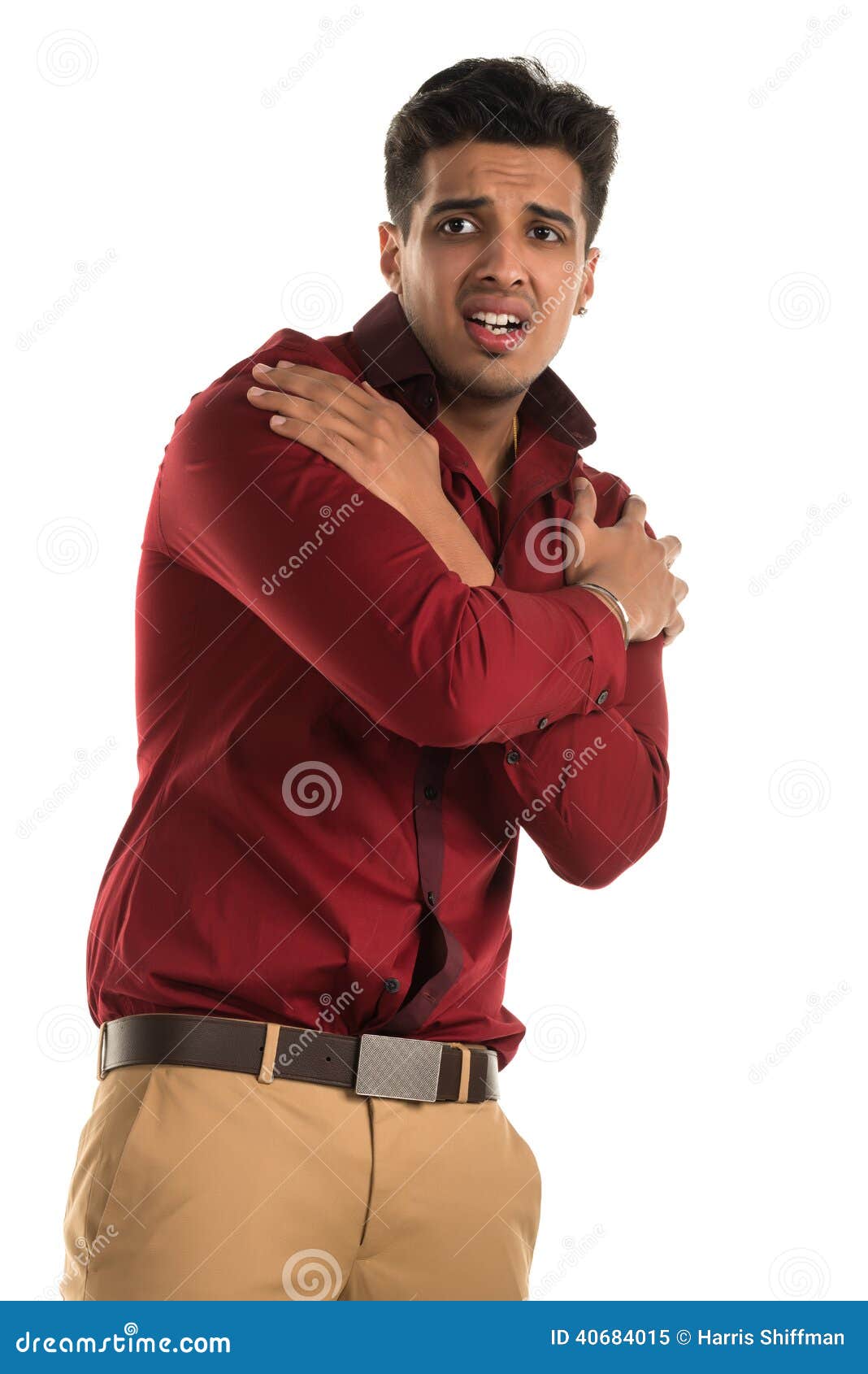 Frightened man stock image. Image of male, shirt, hair - 40684015