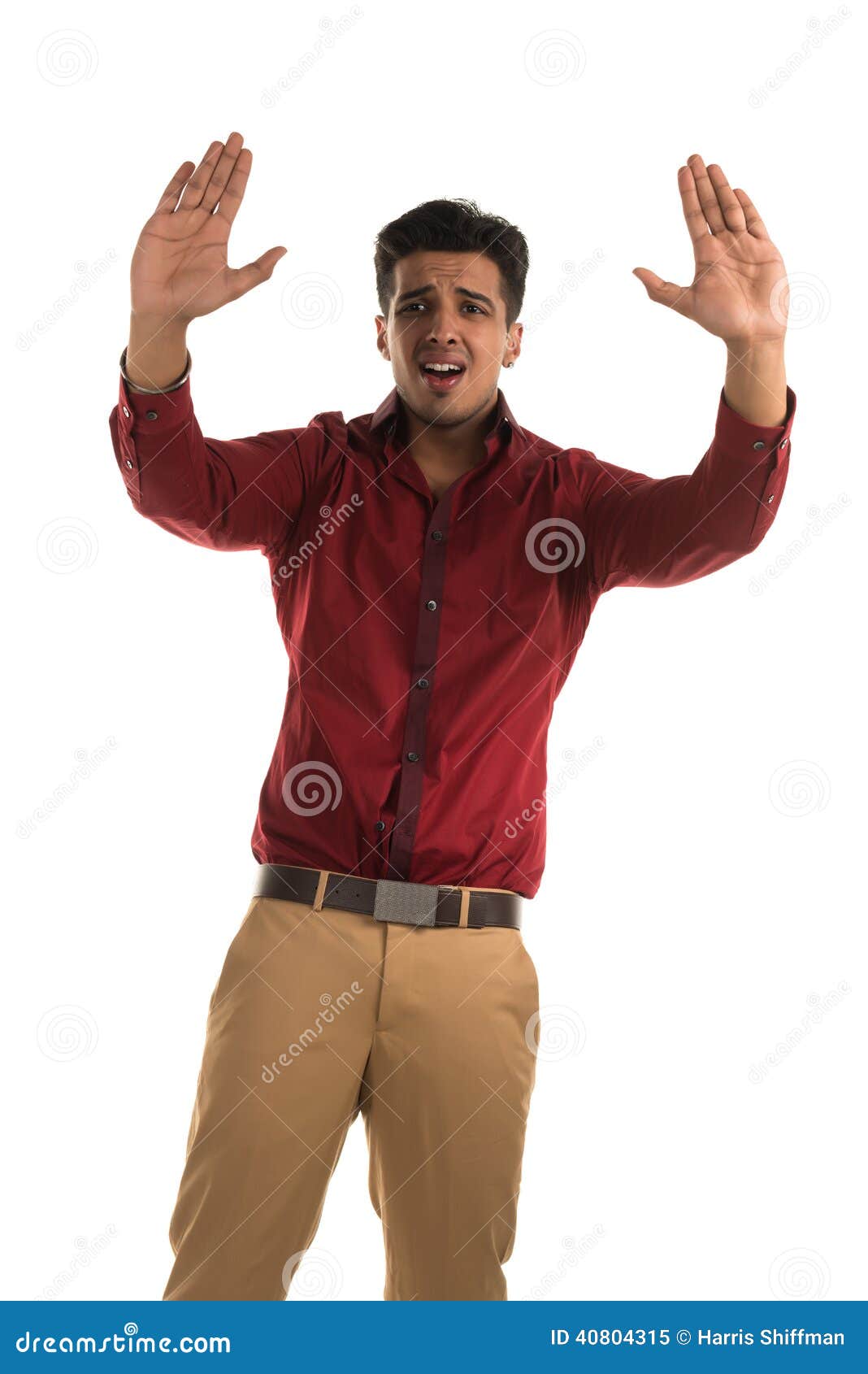 Frightened man stock image. Image of youthful, indian - 40804315