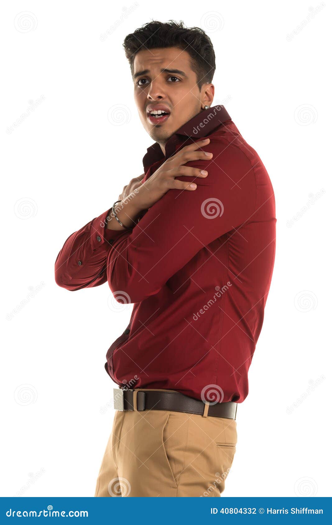 Frightened man stock photo. Image of tall, hair, black - 40804332