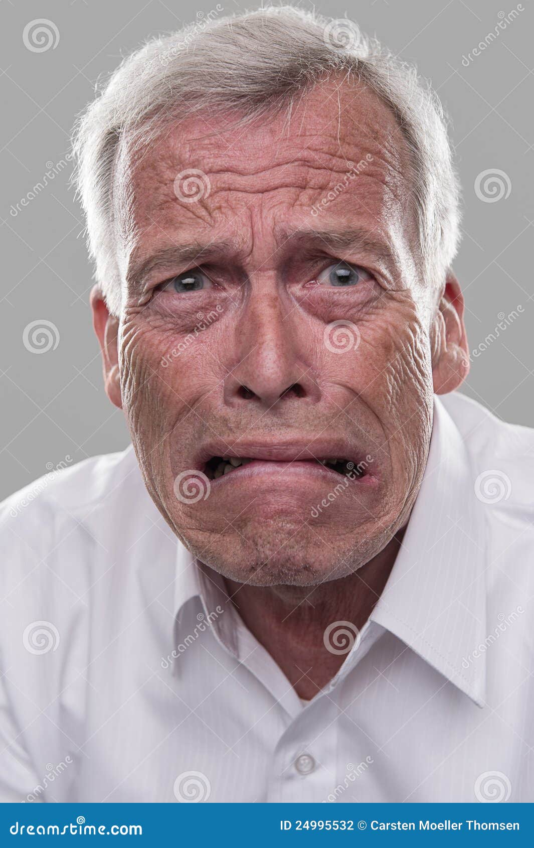 Frightened old man stock photo. Image of retired, male - 24995532
