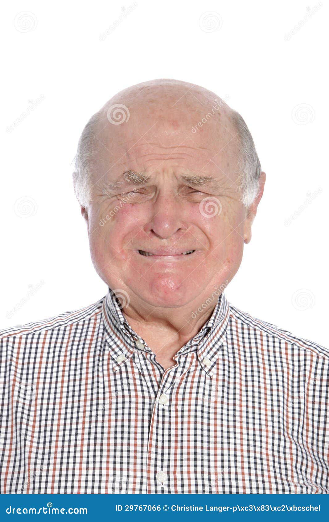 Frightened Senior Man Crying, Portrait Stock Photo - Image of medical ...