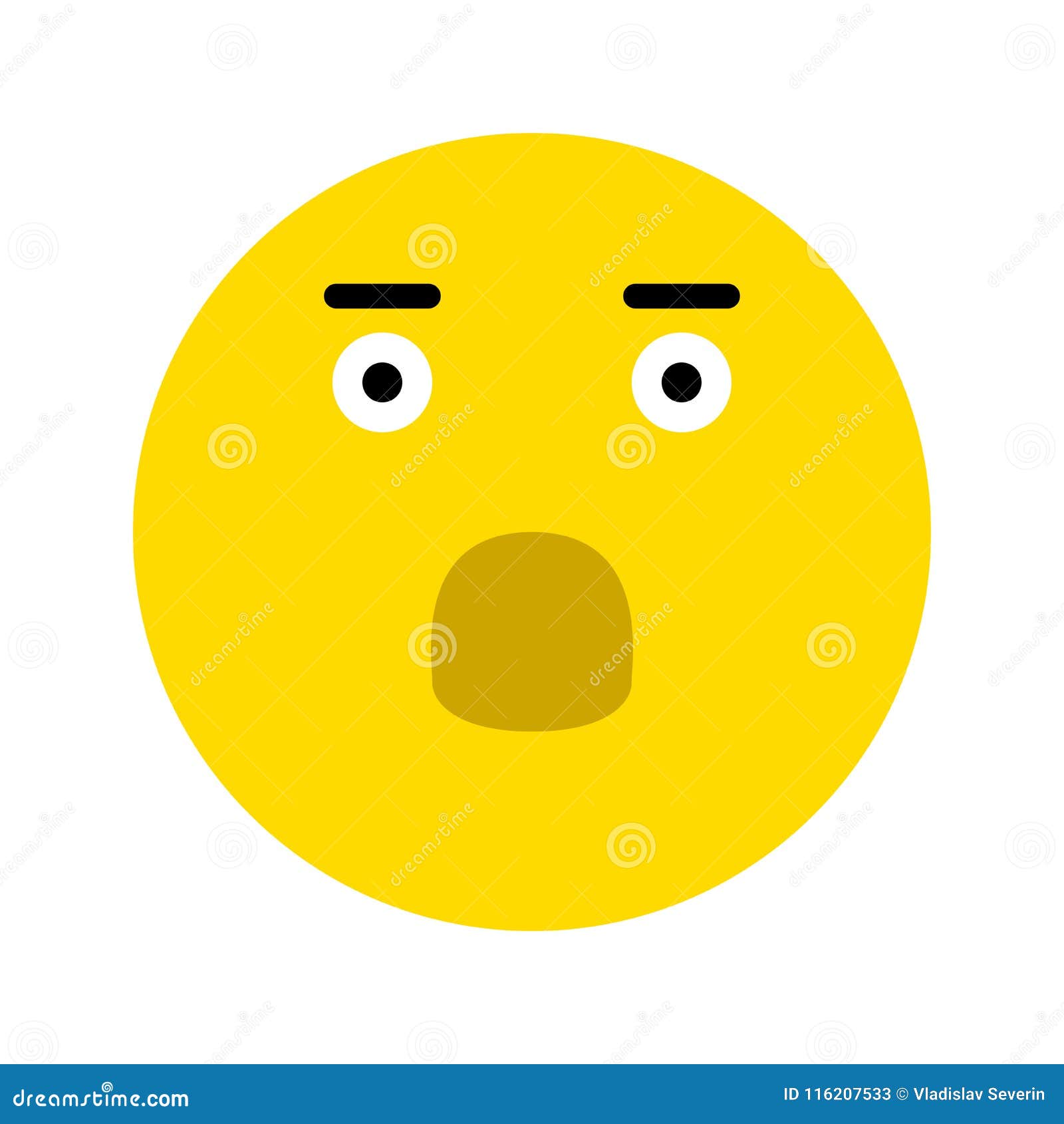 Frightened smiley icon stock illustration. Illustration of internet ...