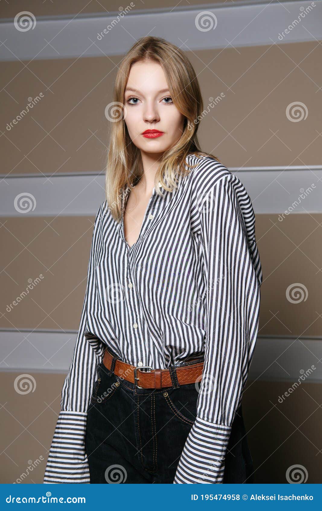 Frightened Student Girl. Girl in Worry Stock Photo - Image of fear ...