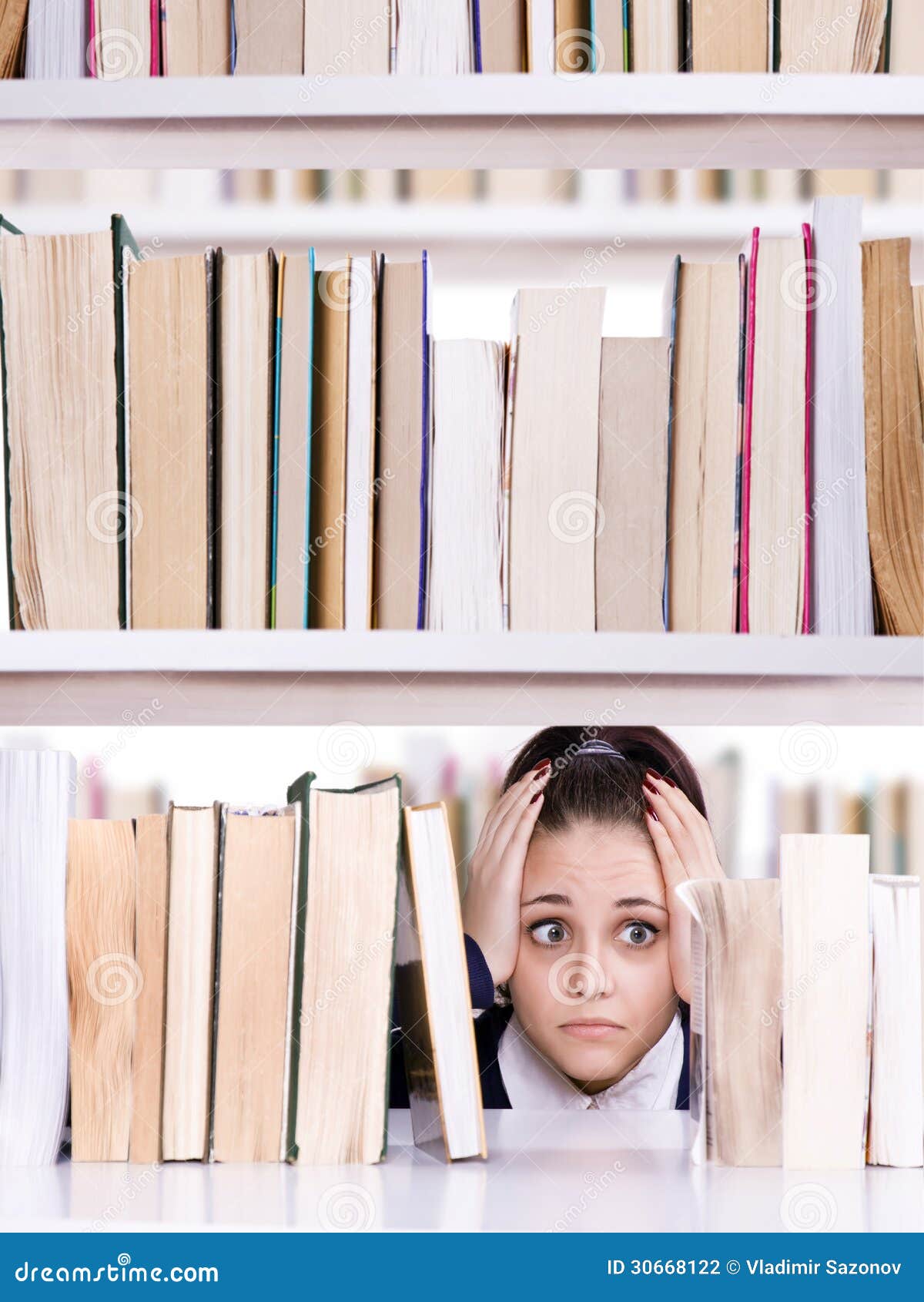 Frightened student stock photo. Image of casual, lifestyle - 30668122