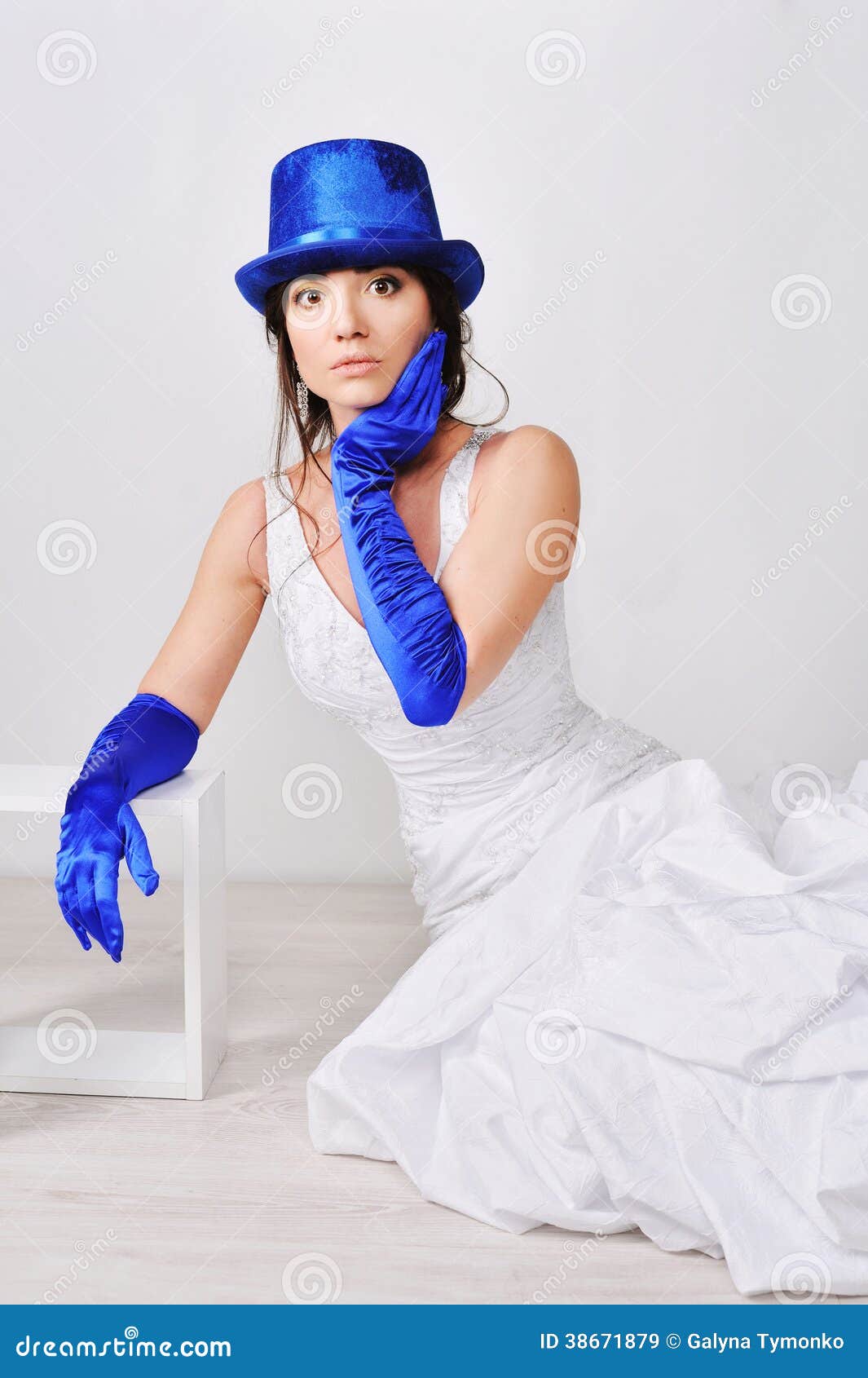 Frightened, Surprised the Bride Stock Image - Image of gloves ...